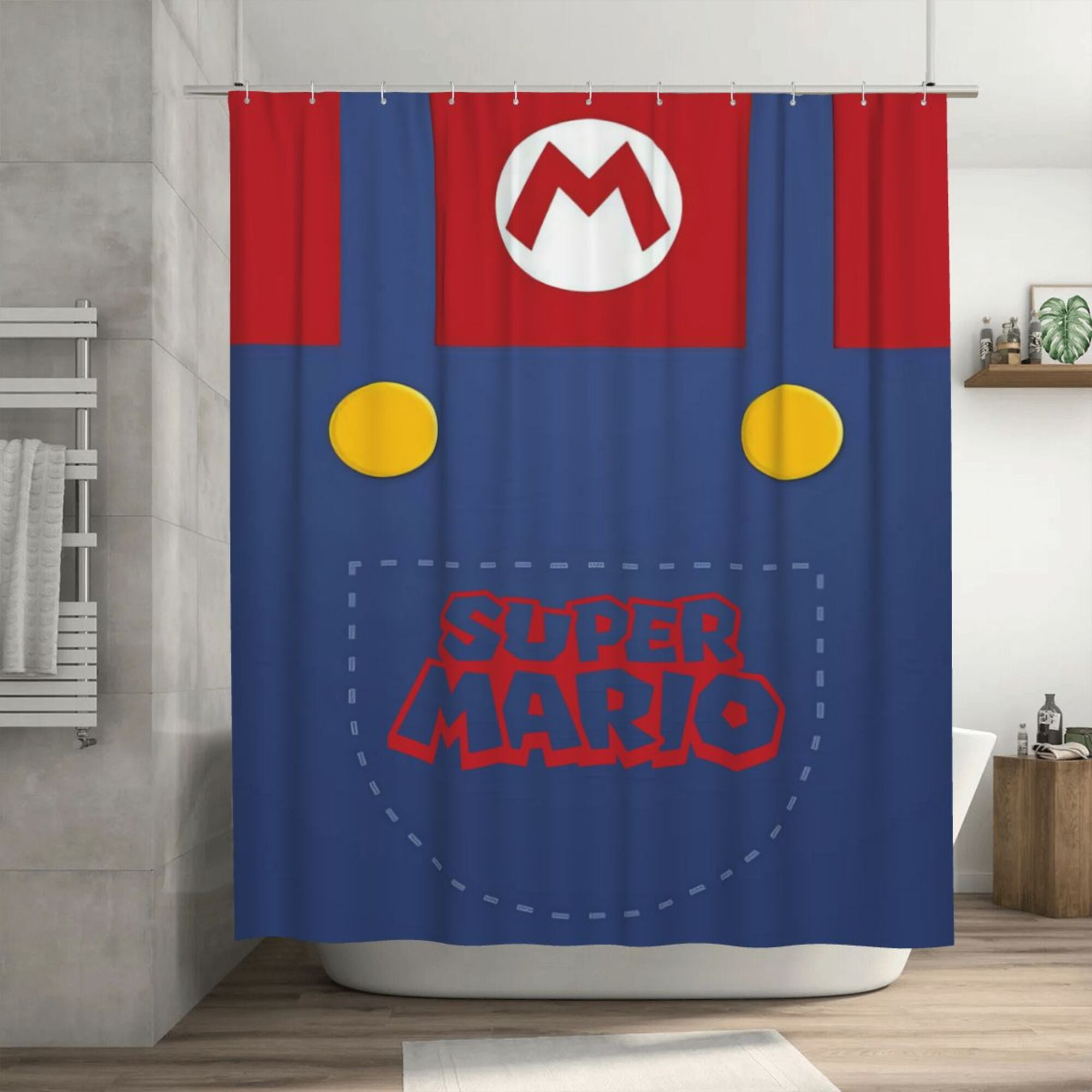 Super Mario Shower Curtain, 72 x 72 inch Waterproof Fabric Shower ...