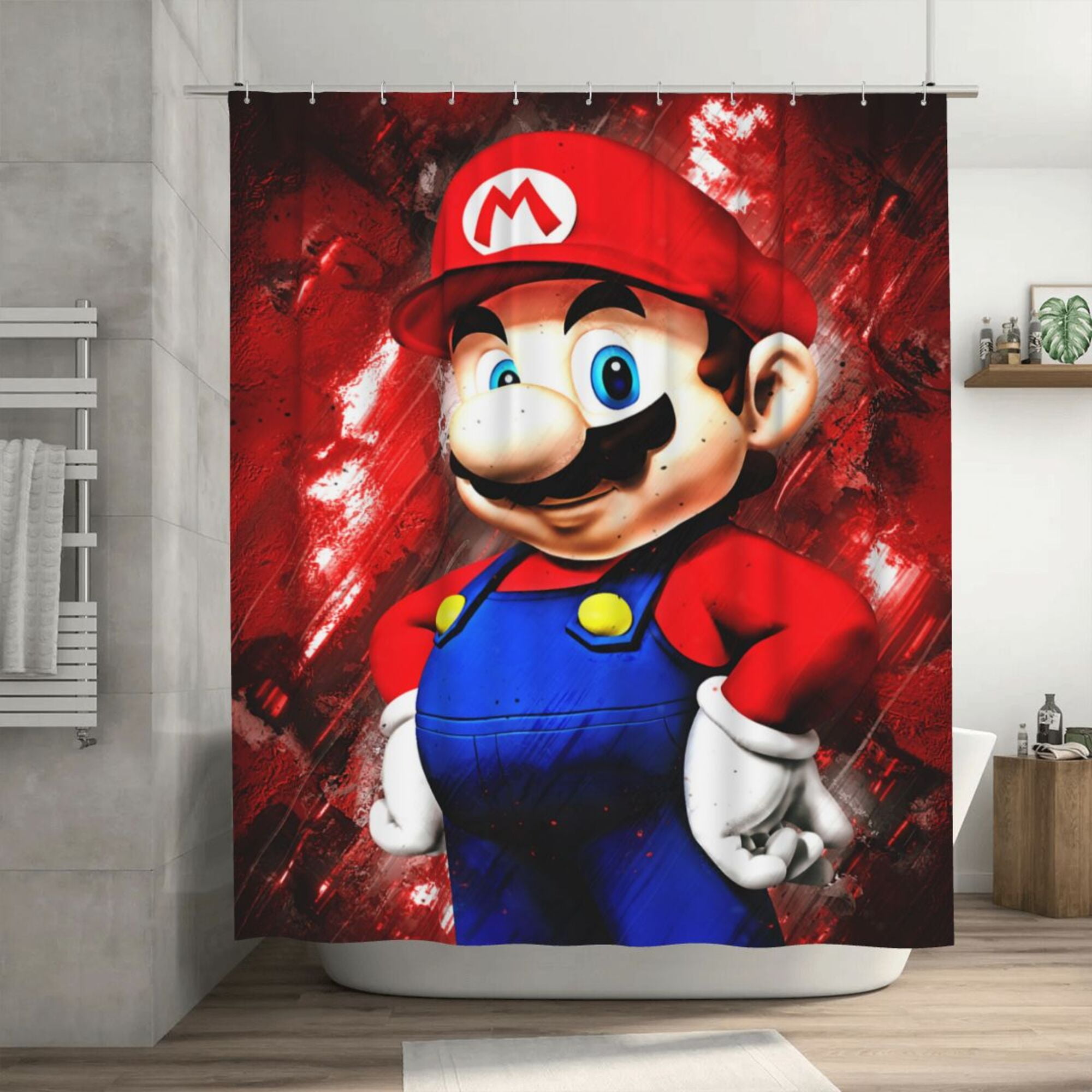 Super Mario Shower Curtain, 72 x 72 inch Waterproof Fabric Shower ...