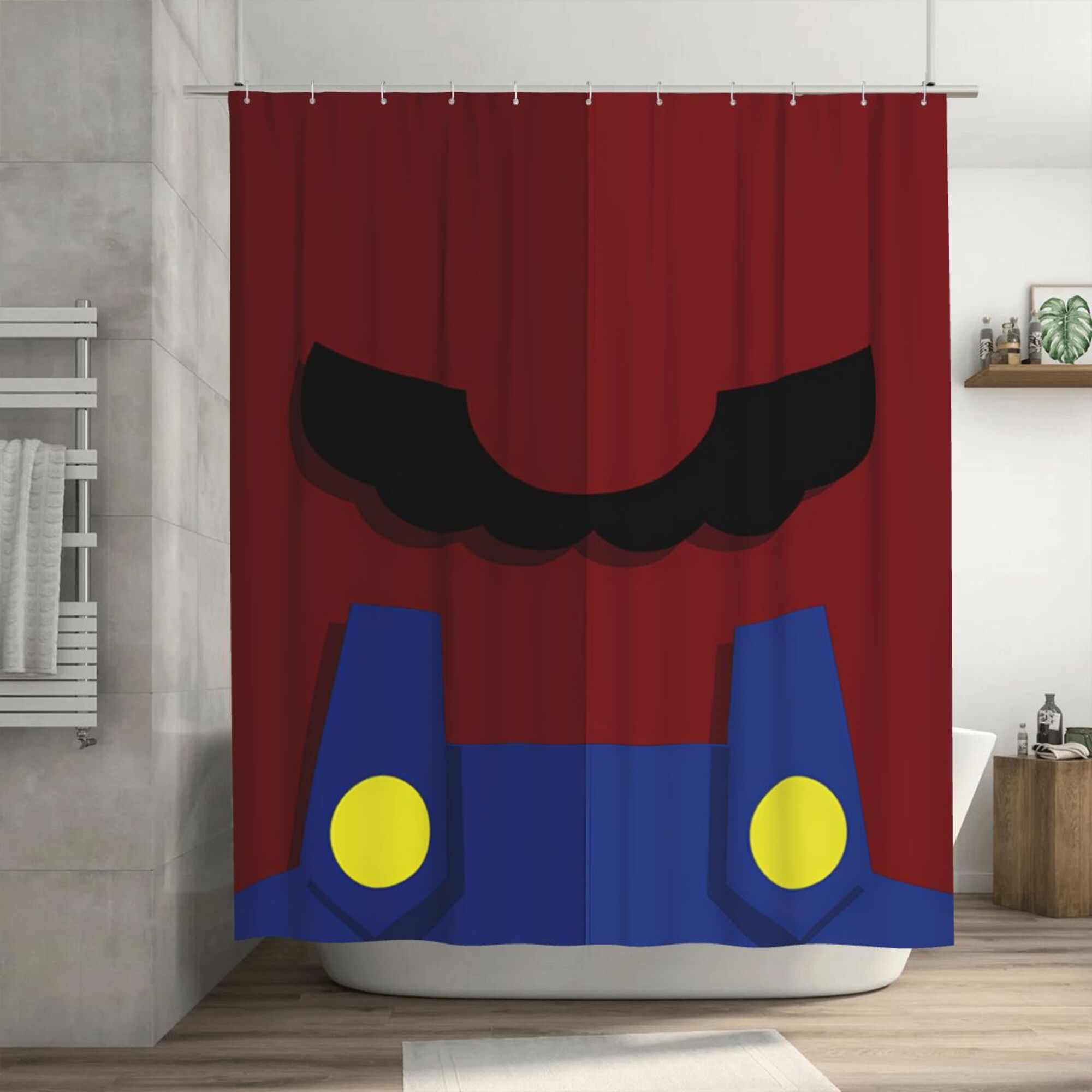 Super Mario Shower Curtain, 72 x 72 inch Waterproof Fabric Shower ...