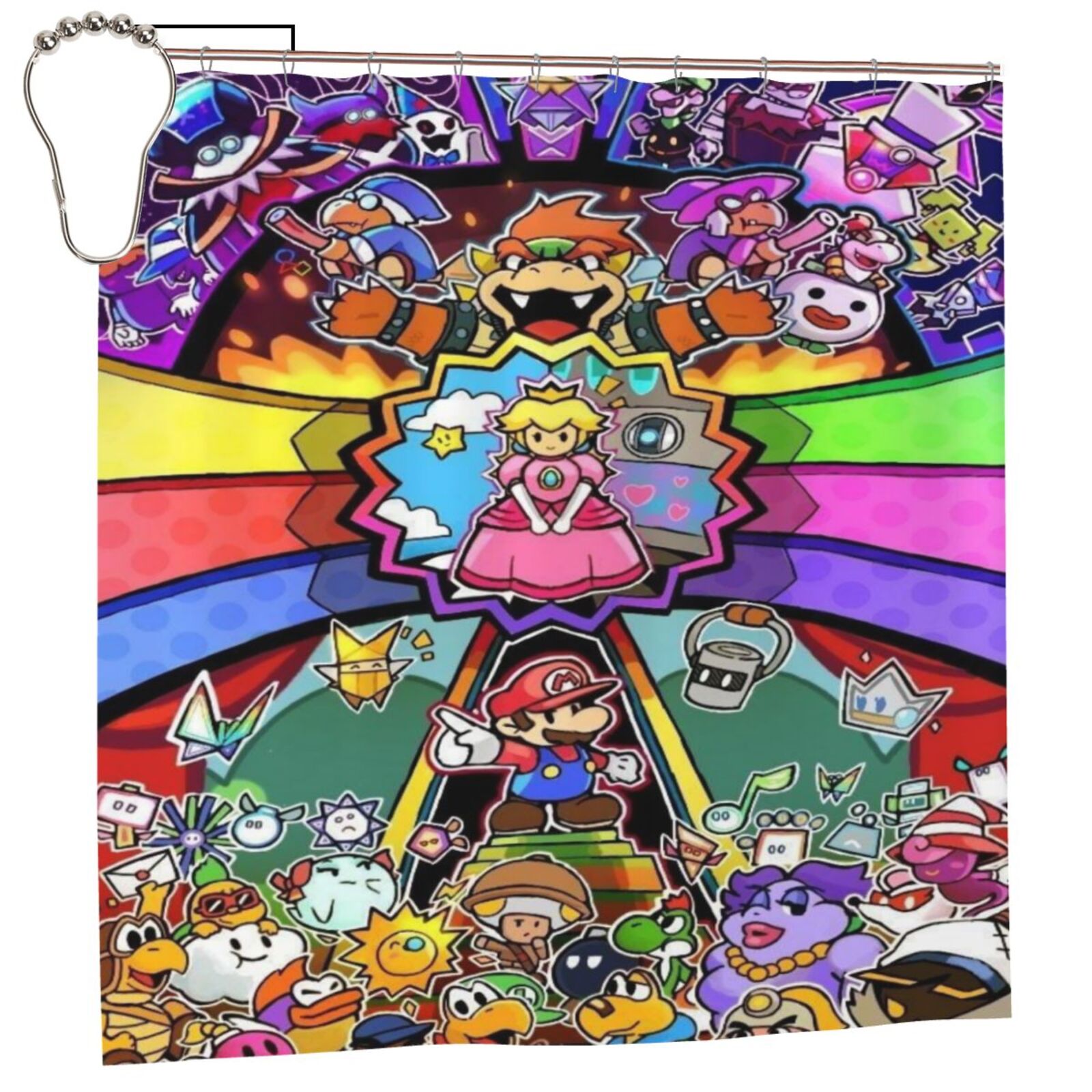 Super Mario Shower Curtain Waterproof Cartoon Anime Shower Curtains for ...