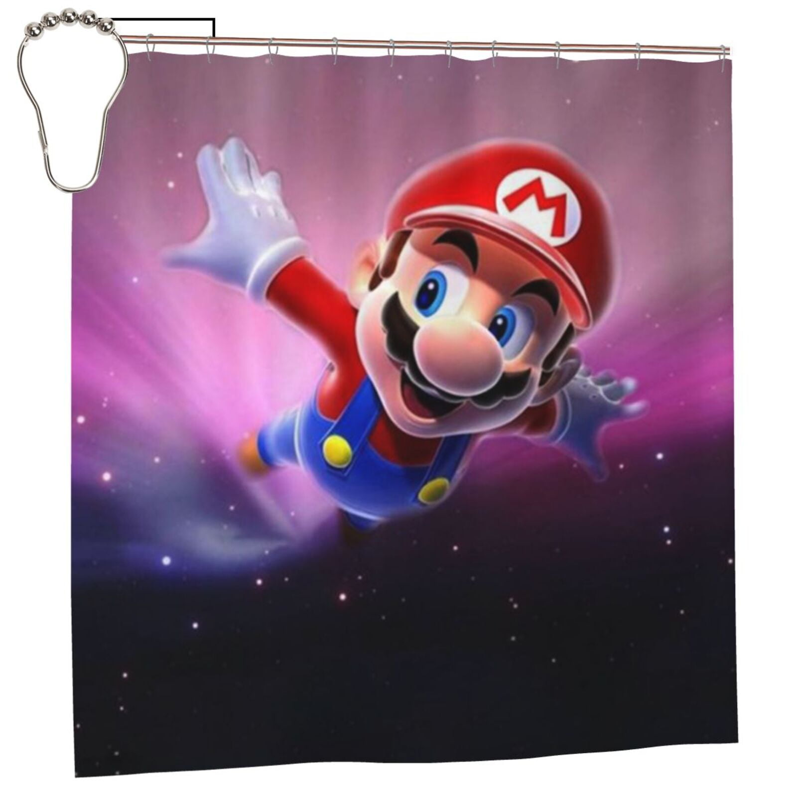 Super Mario Shower Curtain Waterproof Polyester Fabric Decor Bathroom ...