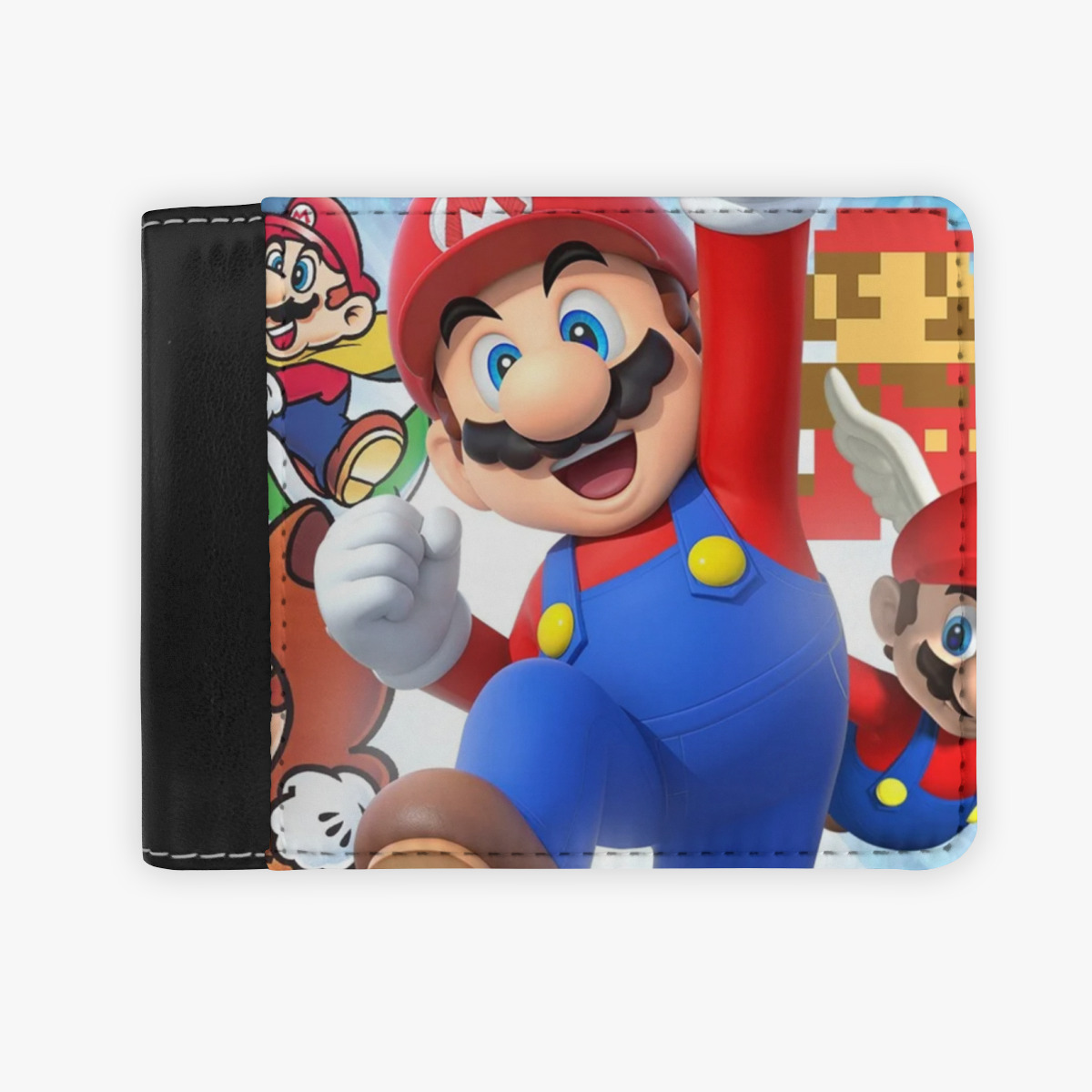 Super Mario Slim Wallet for Men ID Window with RFID Blocking Front ...