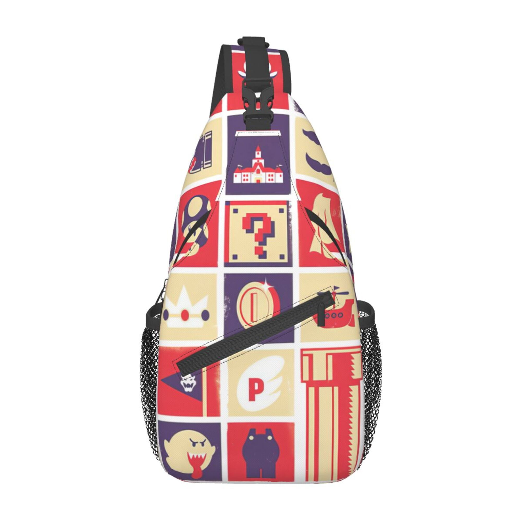 Super Mari-o Sling Bag Mens Crossbody Travel Hiking Chest Bag Daypack ...