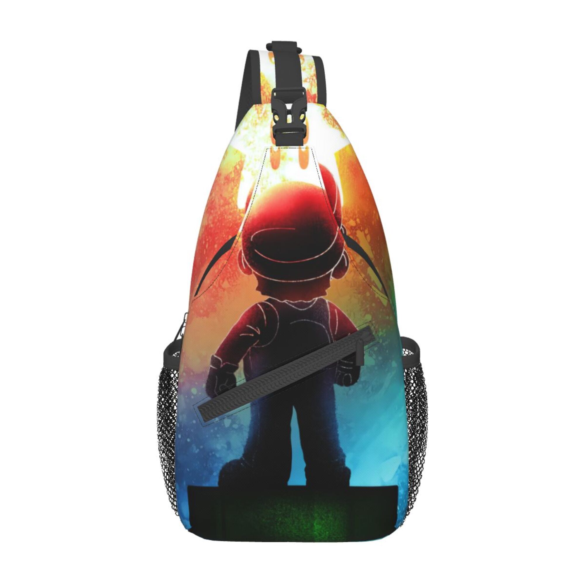 Super Mari-o Sling Bag Mens Crossbody Travel Hiking Chest Bag Daypack ...