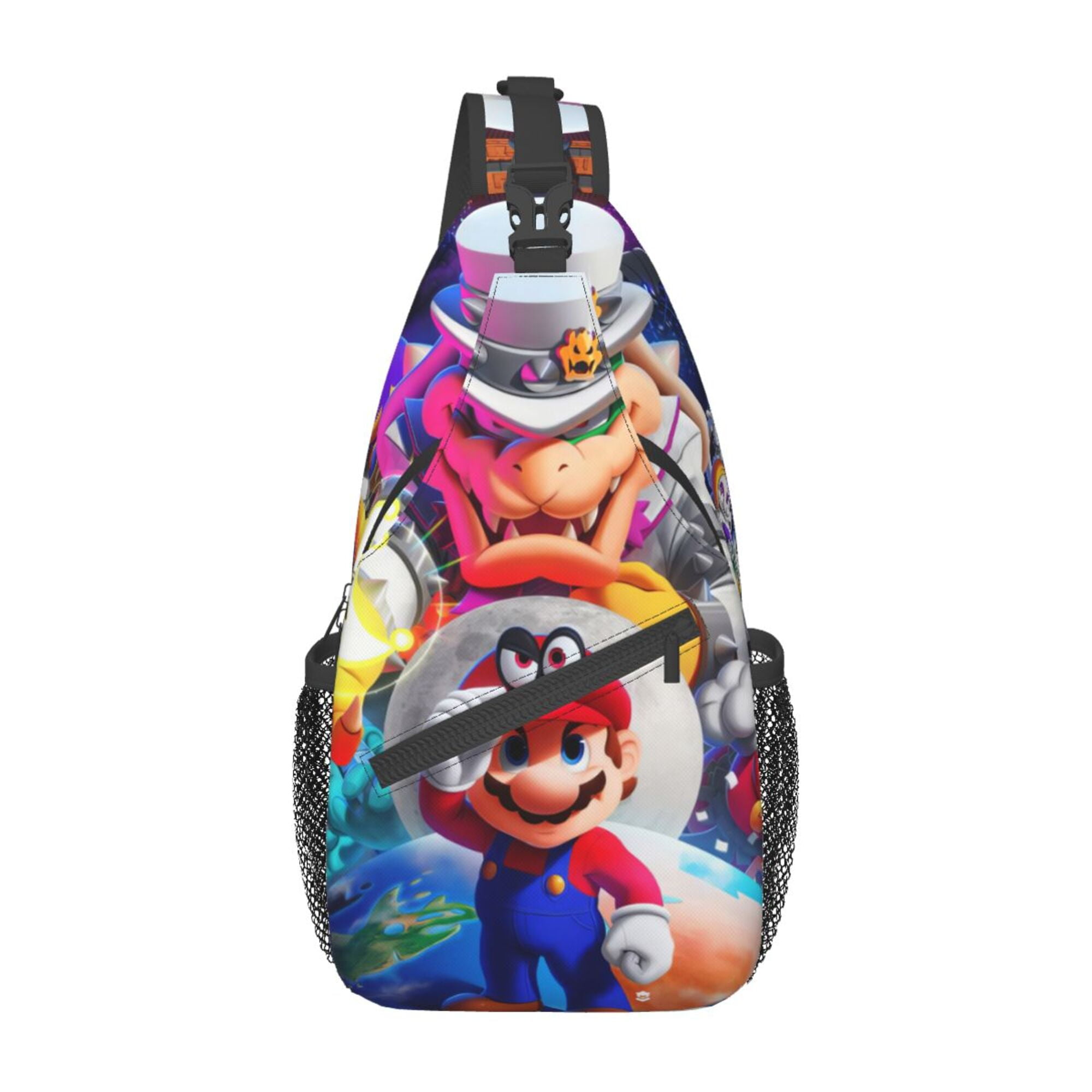 Super Mari-o Sling Bag Mens Crossbody Travel Hiking Chest Bag Daypack ...