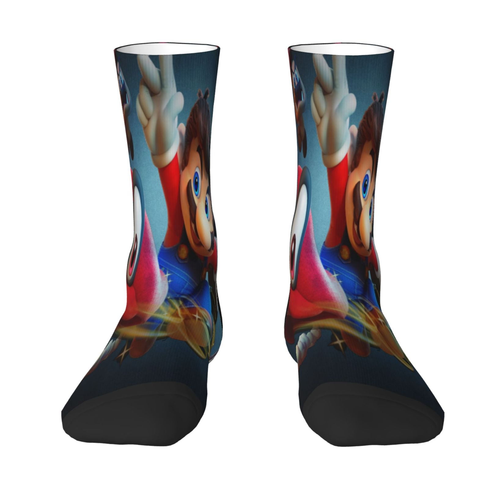 Super Mario Socks Crew Socks Funny Novelty Long Socks Unisex Dress ...