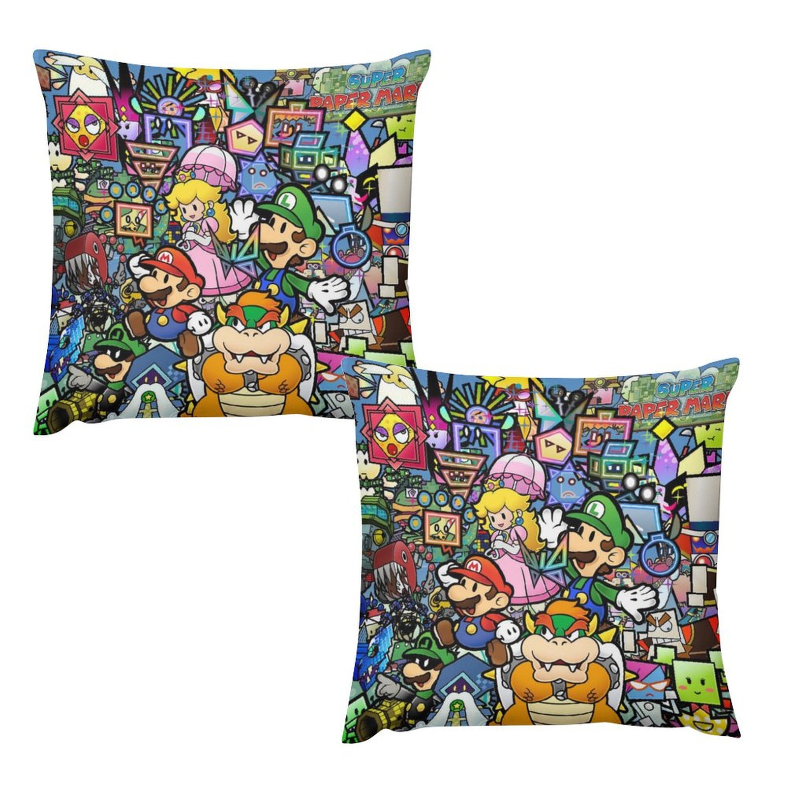 Super Mario Square cute cartoon double-sided throw pillow sofa ...