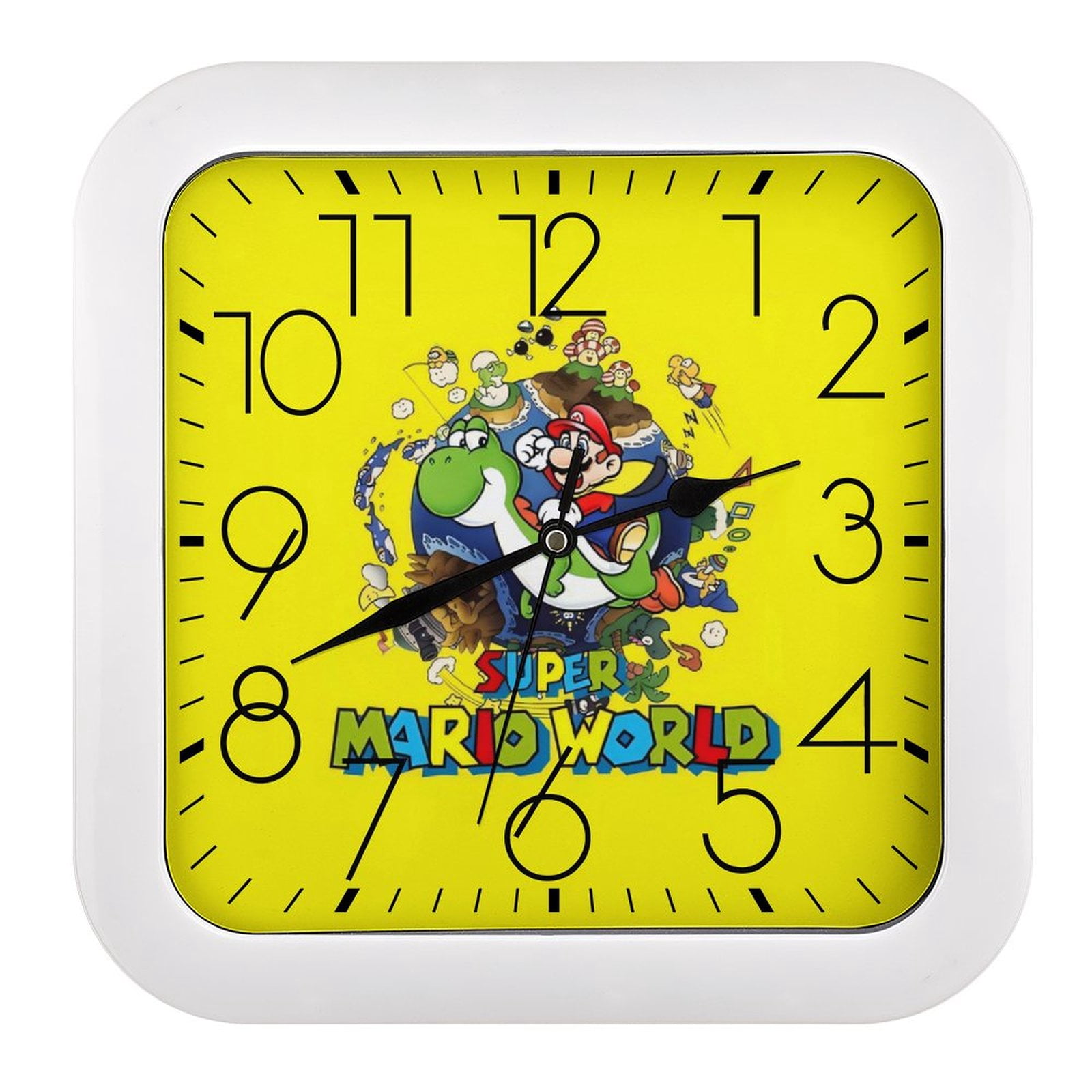 Super Mario Square wall clock battery operated decorative - Walmart.com