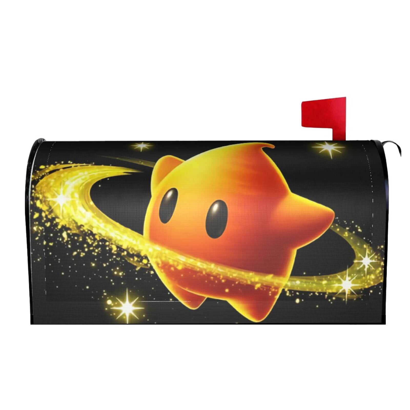Super Mario Star Cartoon Character Mailbox Cover Magnetic Standard Size ...