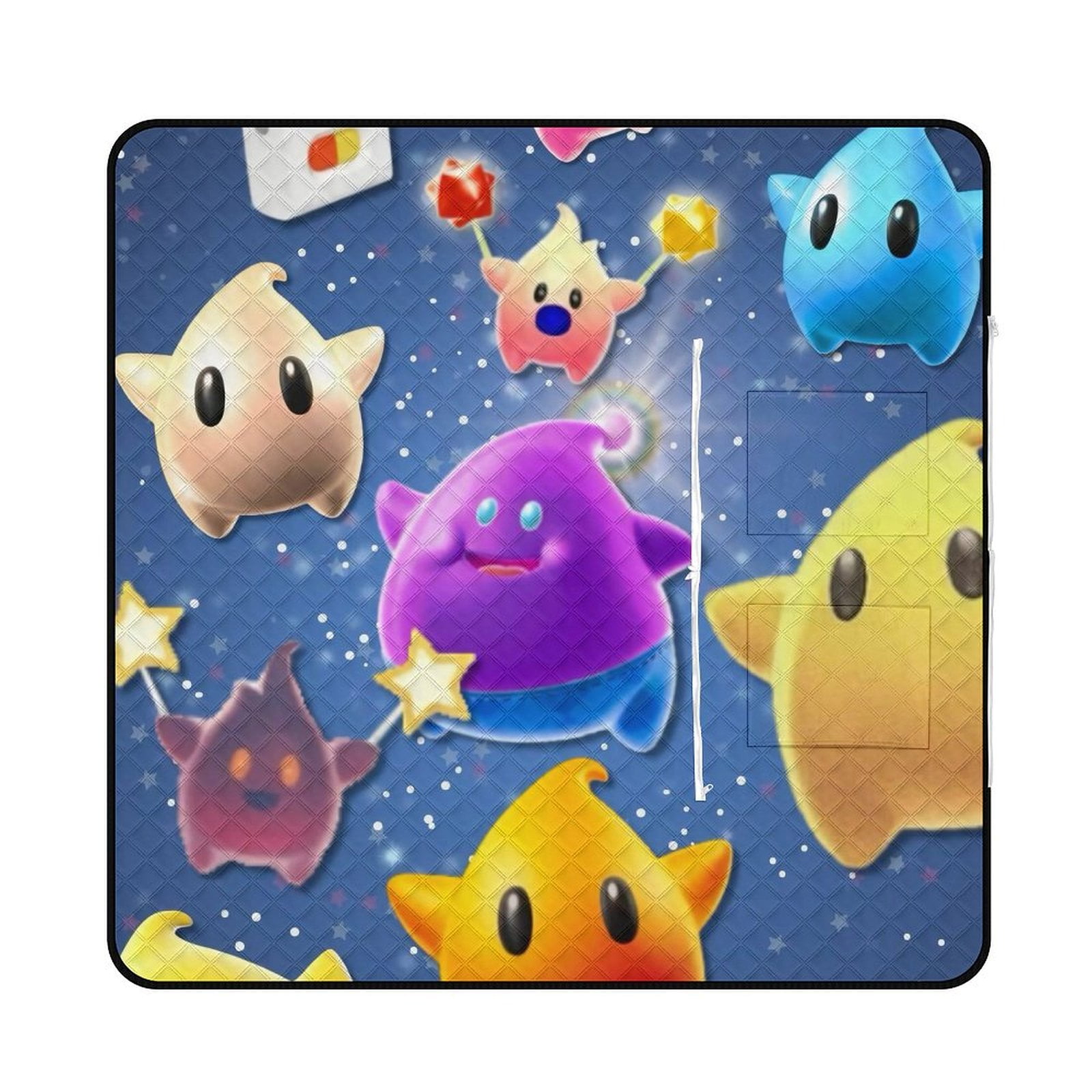 Super Mario Star Lumalee Picnic Blankets,59x59 Waterproof Picnic Mat ...
