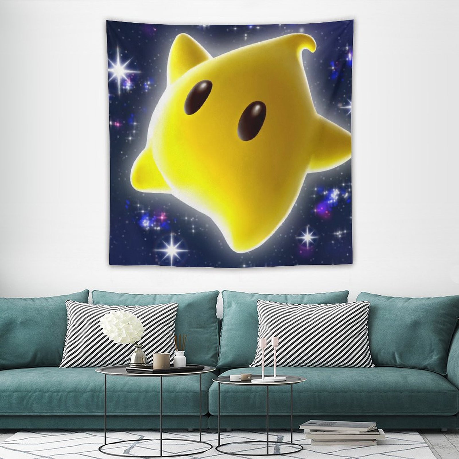 Super Mario Star Tapestry,Super Mario Star Poster for Bedroom Girls ...