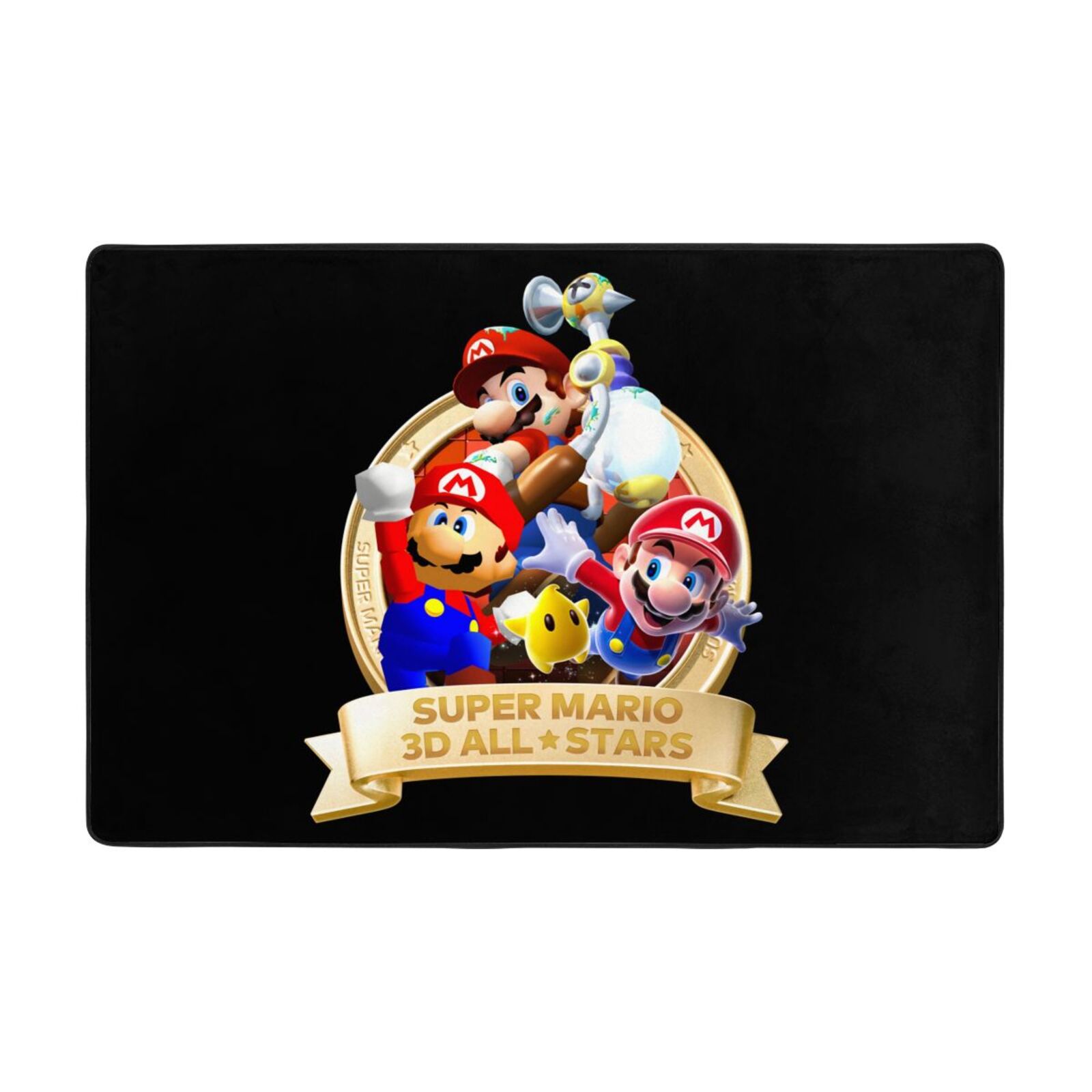 Super Mario Stars Gamer Rug Room Non-Slip Gaming Rug Cool Graffiti ...
