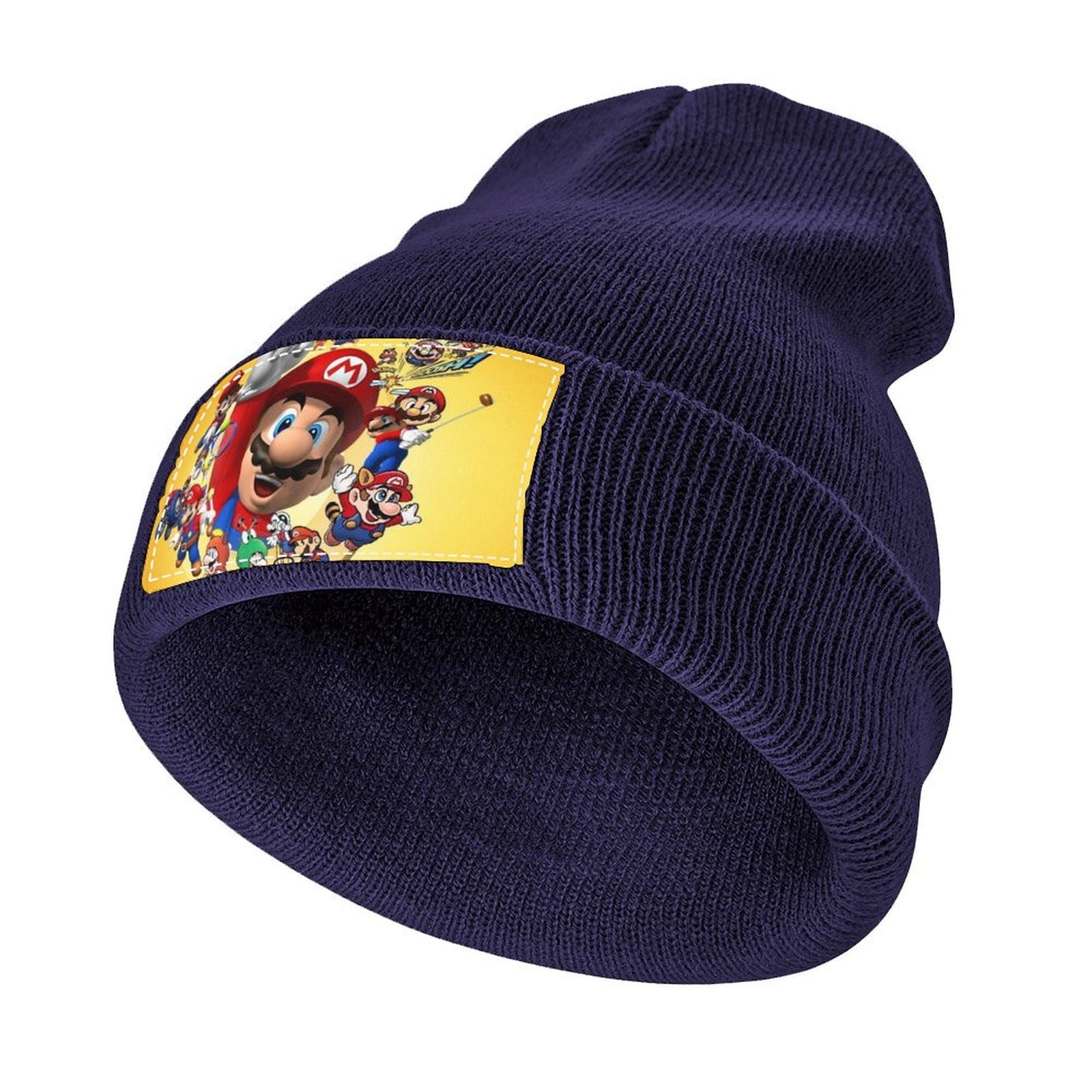 Super Mario Stretchable Knitted Beanie Hat Daily Winter Thermal Soft ...