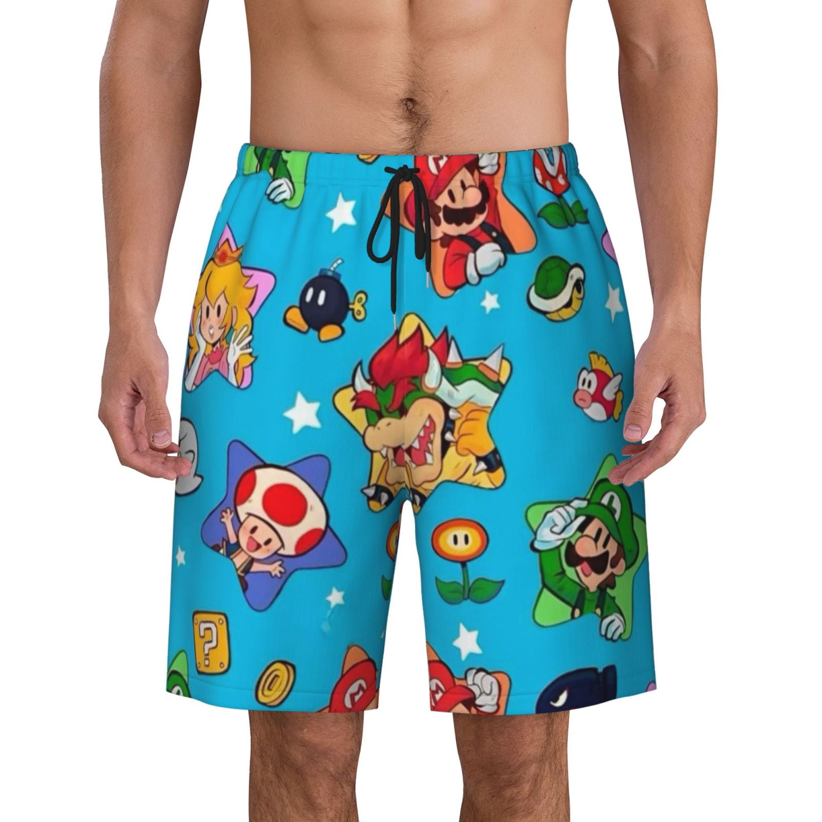 Super Mario Swim Trunk For Men, Quick Dry Board Shorts For Swim Pool ...