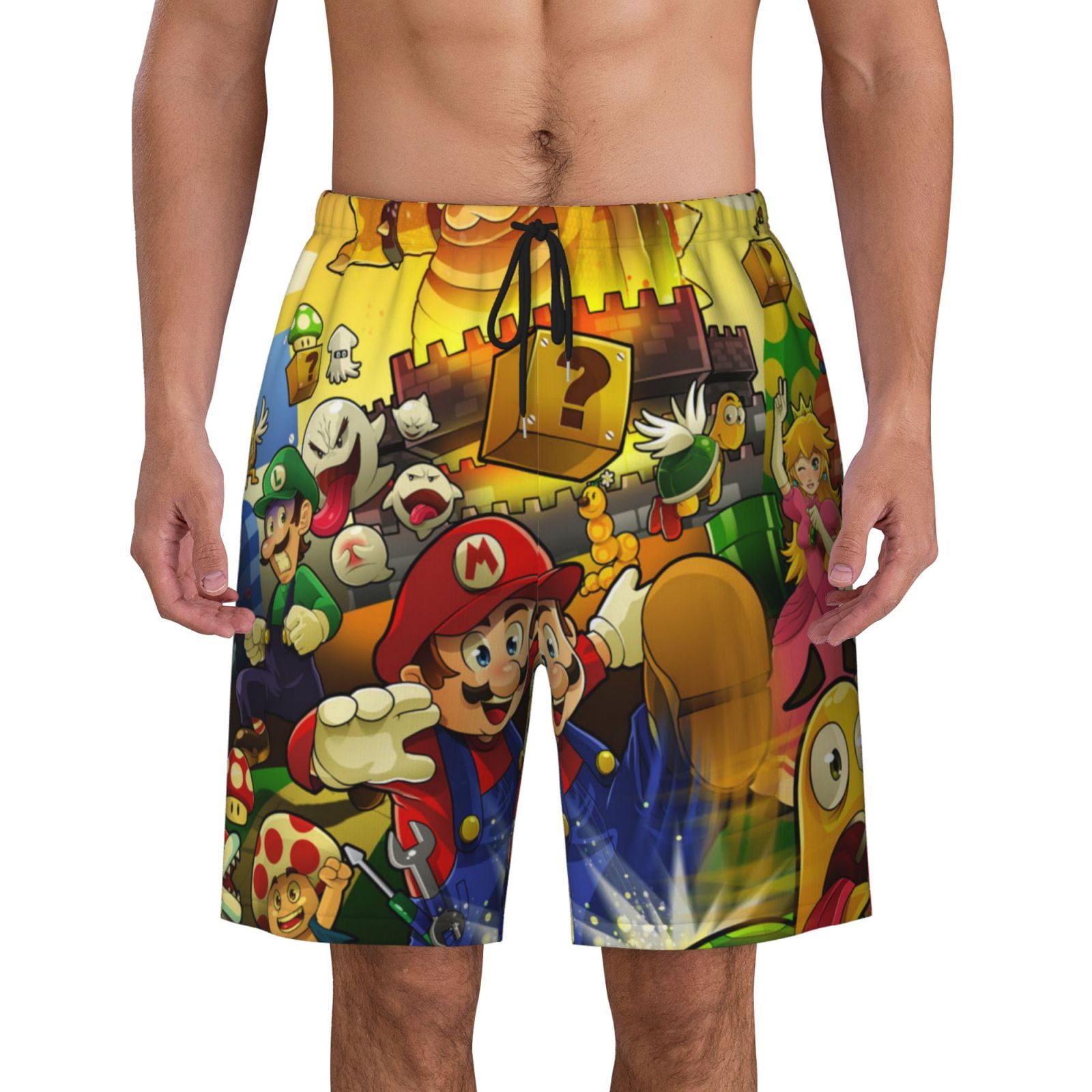 Super Mario Swim Trunk For Men, Quick Dry Board Shorts For Swim Pool ...