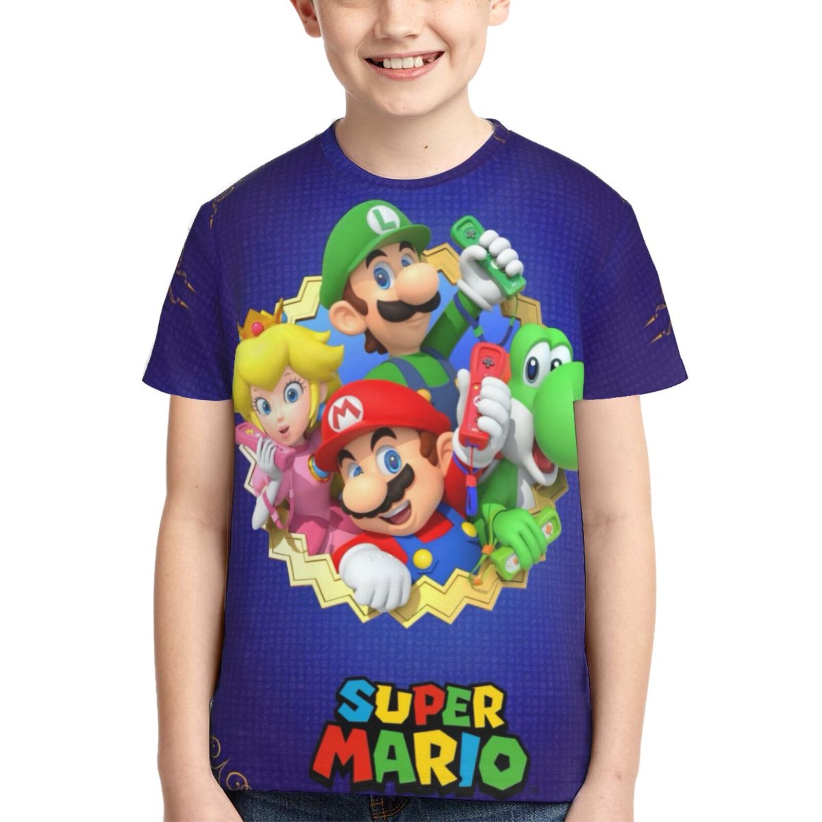 Super Mario T Shirt - Cotton Short Sleeve Graphic Tees for Boys Girls ...