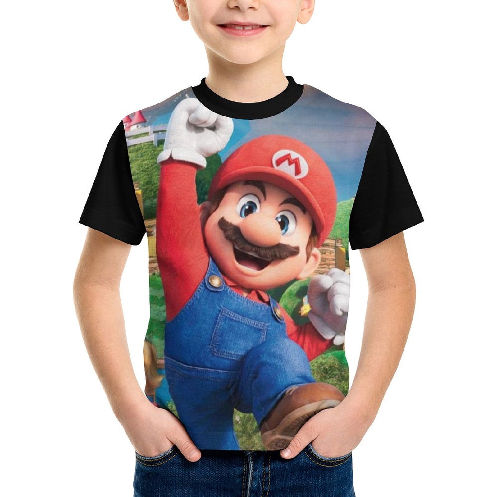 Super Mario T-Shirt for Boys Girls, Kids Novelty Crew Neck Tops ...