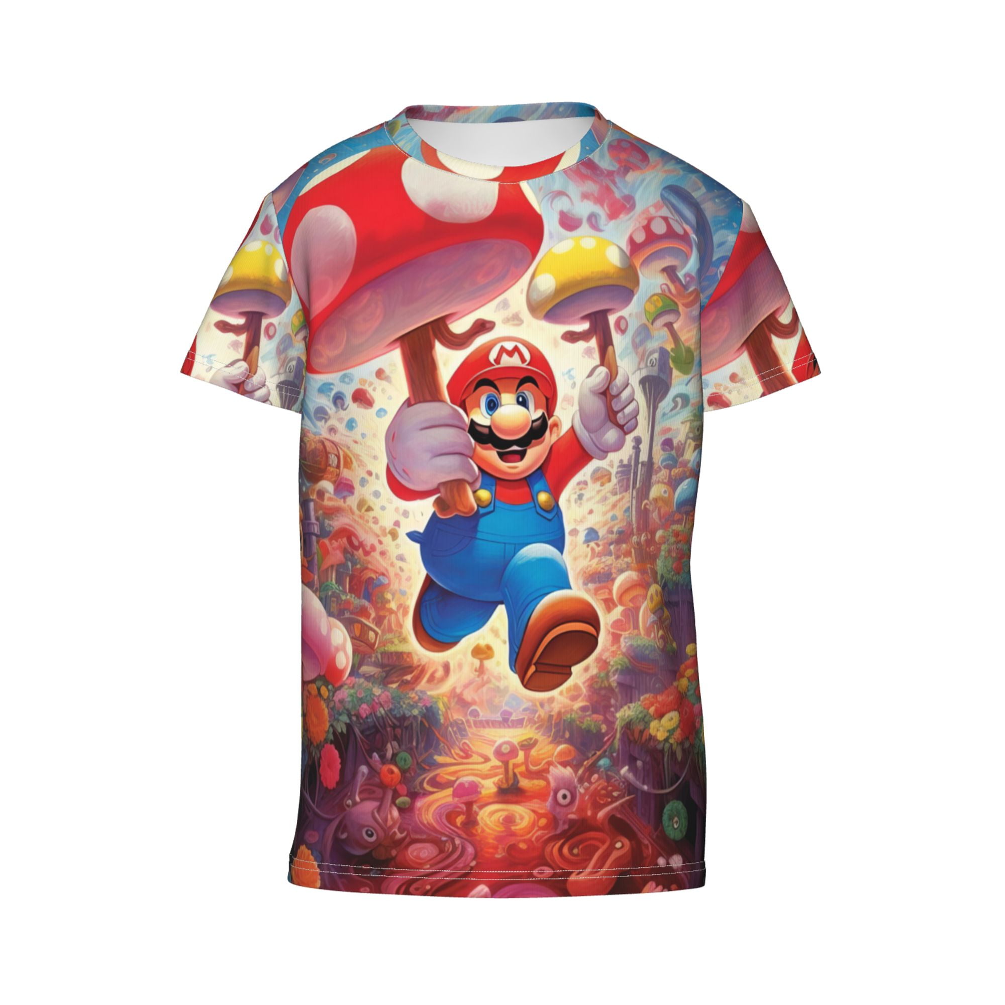 Super Mario T-Shirts, Boys Girls Novelty Shirts Crewneck Short Sleeve ...