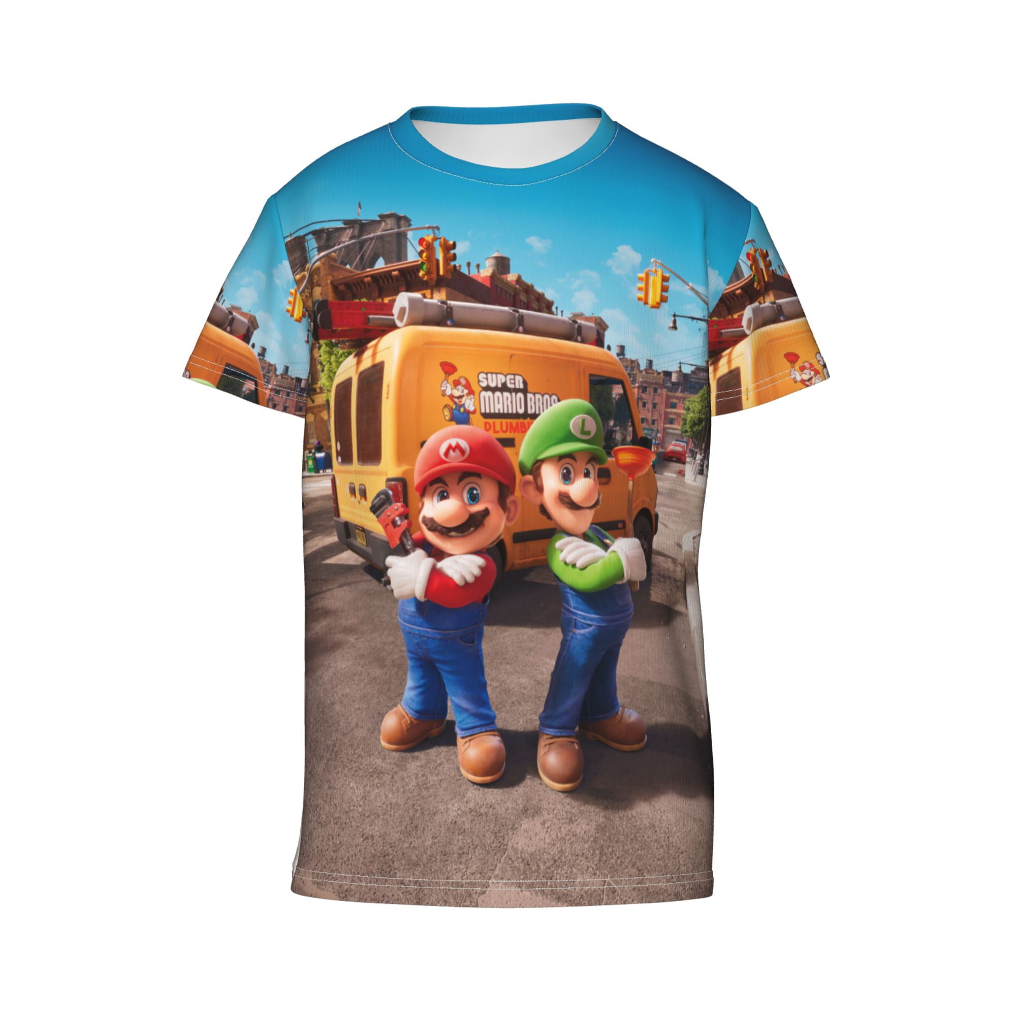 Super Mario T-Shirts, Boys Girls Novelty Shirts Crewneck Short Sleeve ...