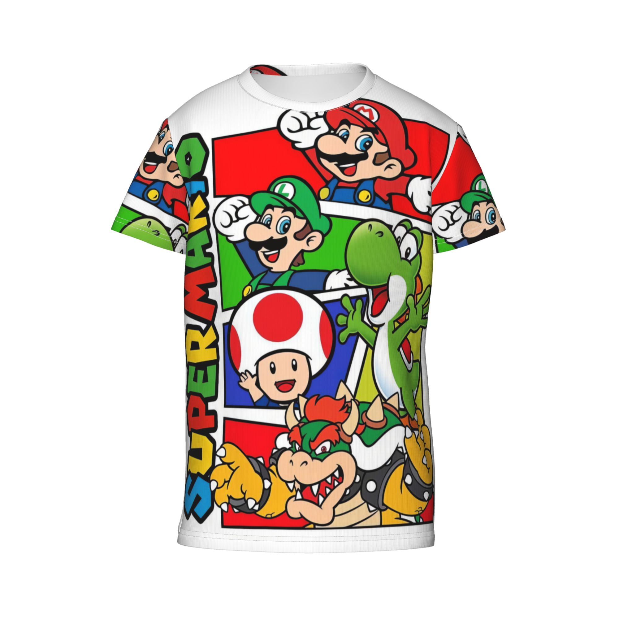 Super Mario T-Shirts, Boys Girls Novelty Shirts Crewneck Short Sleeve ...