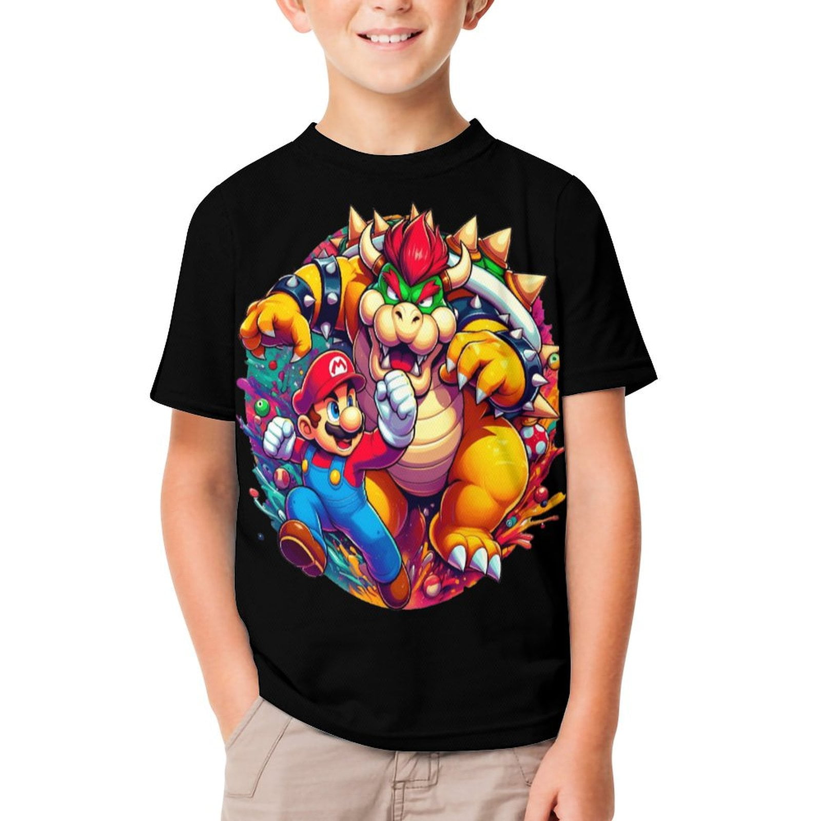 Super Mario T-Shirts for Boys Girls, Kids 3D Print Short Sleeve, Unisex ...