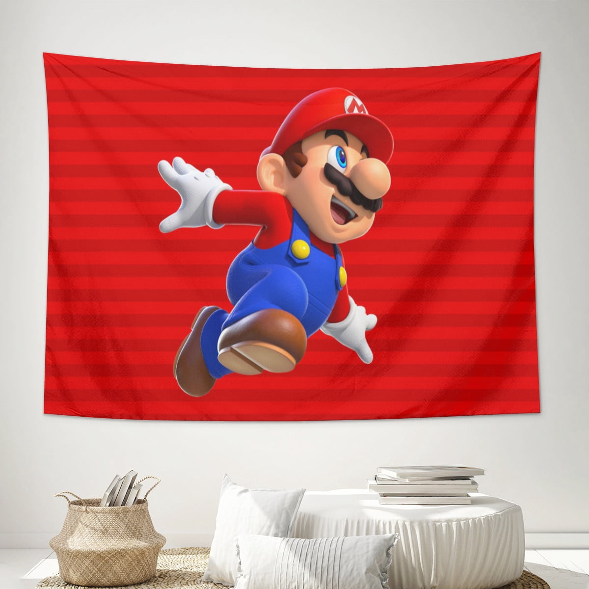 Super Mario Tapestry 60x50 Inch Cartoon Wall Hanging Anime Tapestry for ...