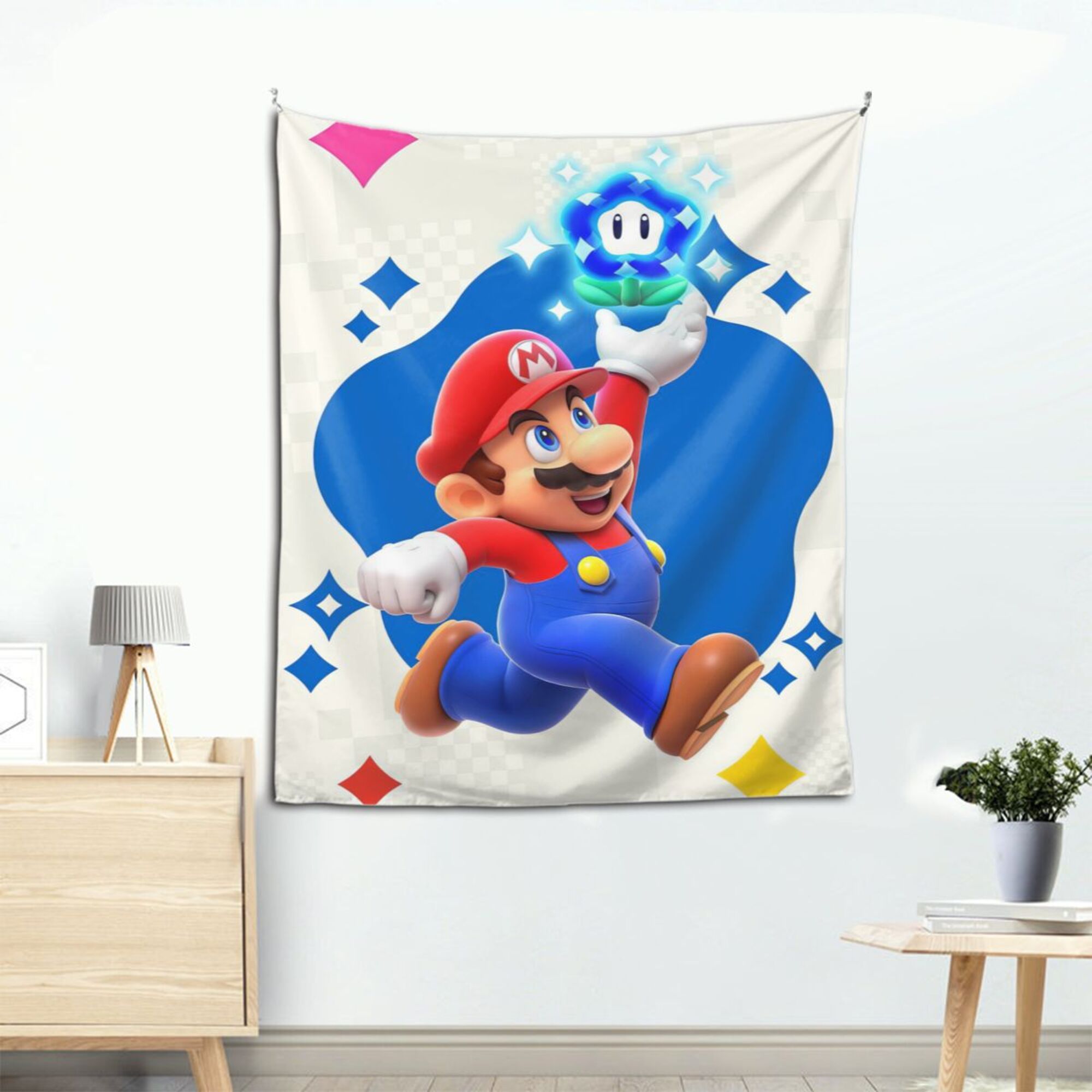Super Mario Tapestry Aesthetic Cute Room Decor Tapestry Birthday ...