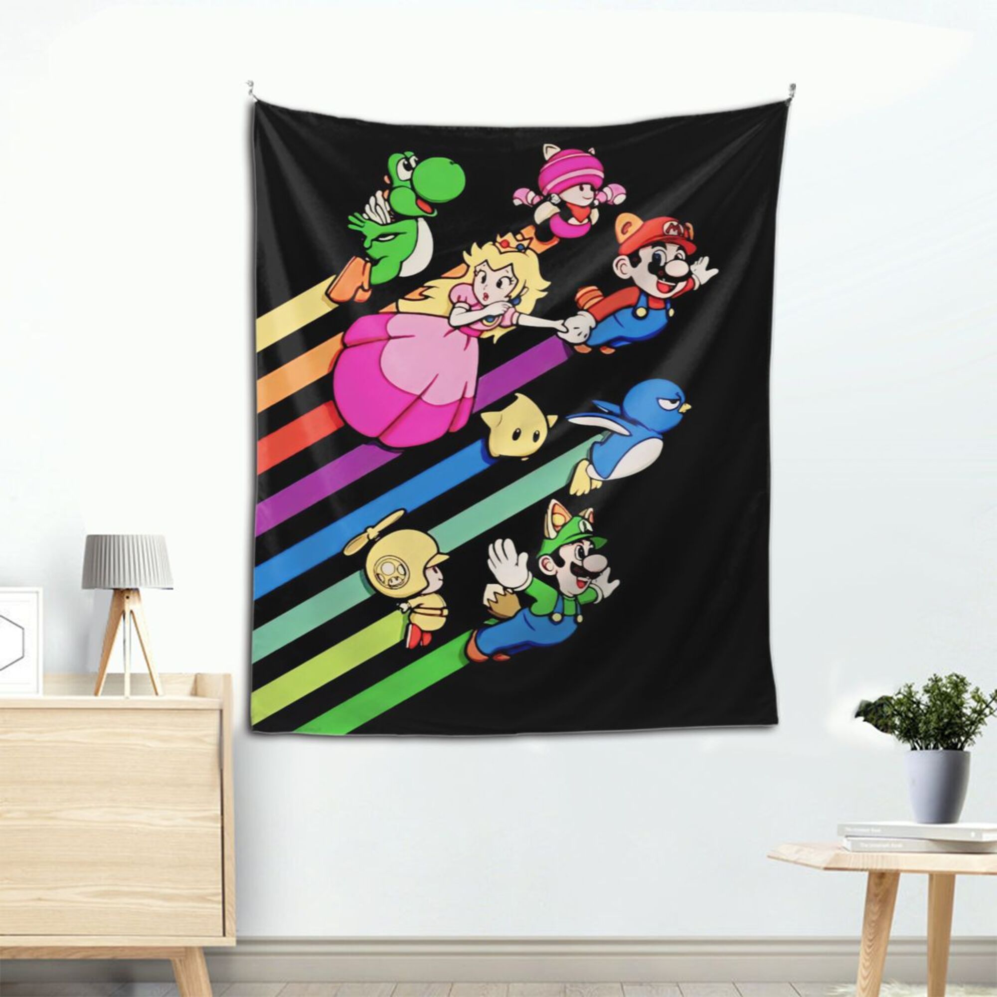 Super Mario Tapestry Aesthetic Cute Room Decor Tapestry Birthday ...
