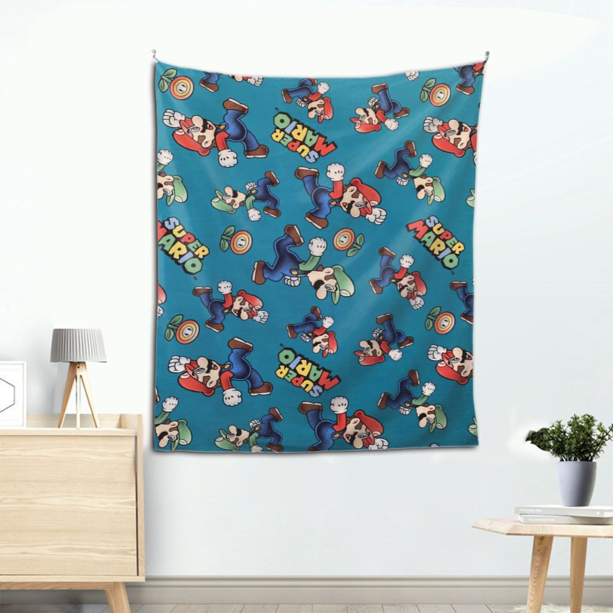 Super Mario Tapestry Aesthetic Cute Room Decor Tapestry Birthday ...