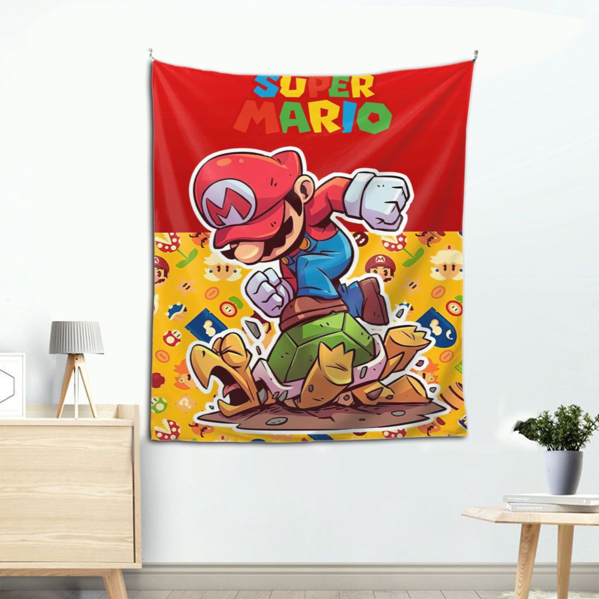 Super Mario Tapestry Aesthetic Cute Room Decor Tapestry Birthday ...