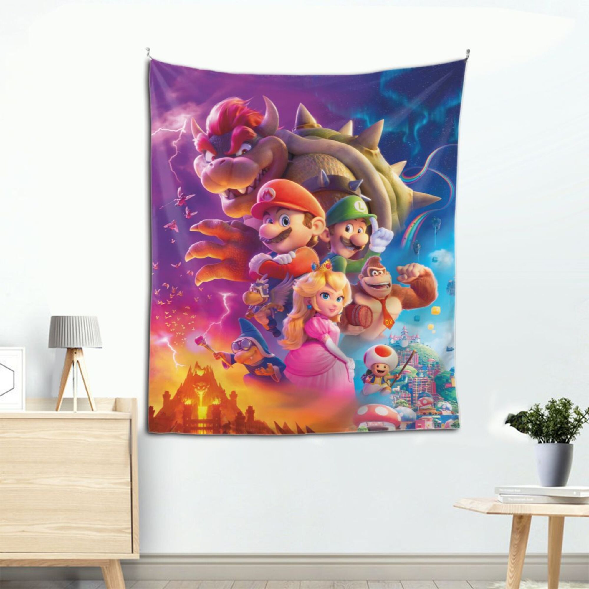 Super Mario Tapestry Aesthetic Cute Room Decor Tapestry Birthday ...