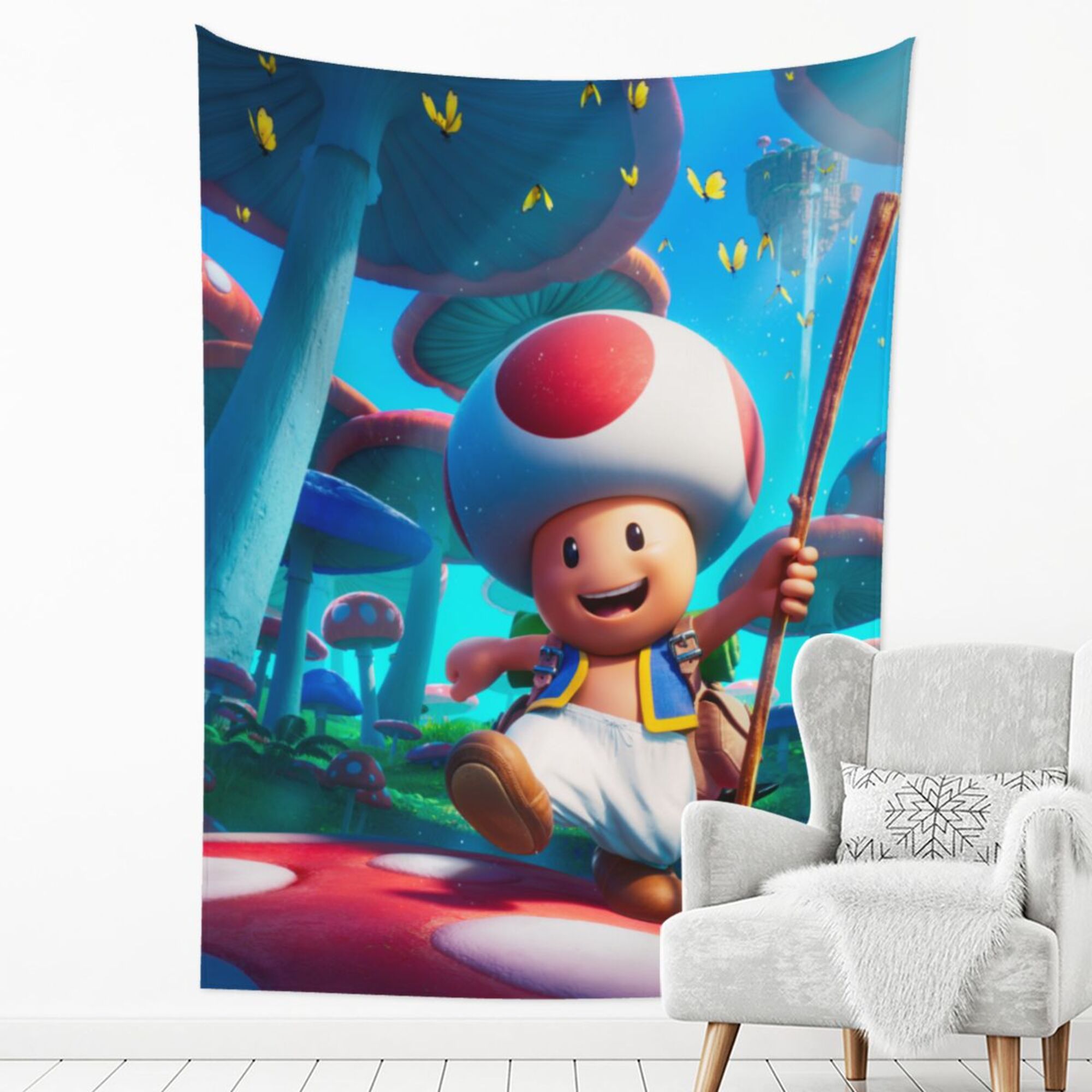 Super Mario Tapestry Aesthetic Cute Room Decor Tapestry Birthday ...