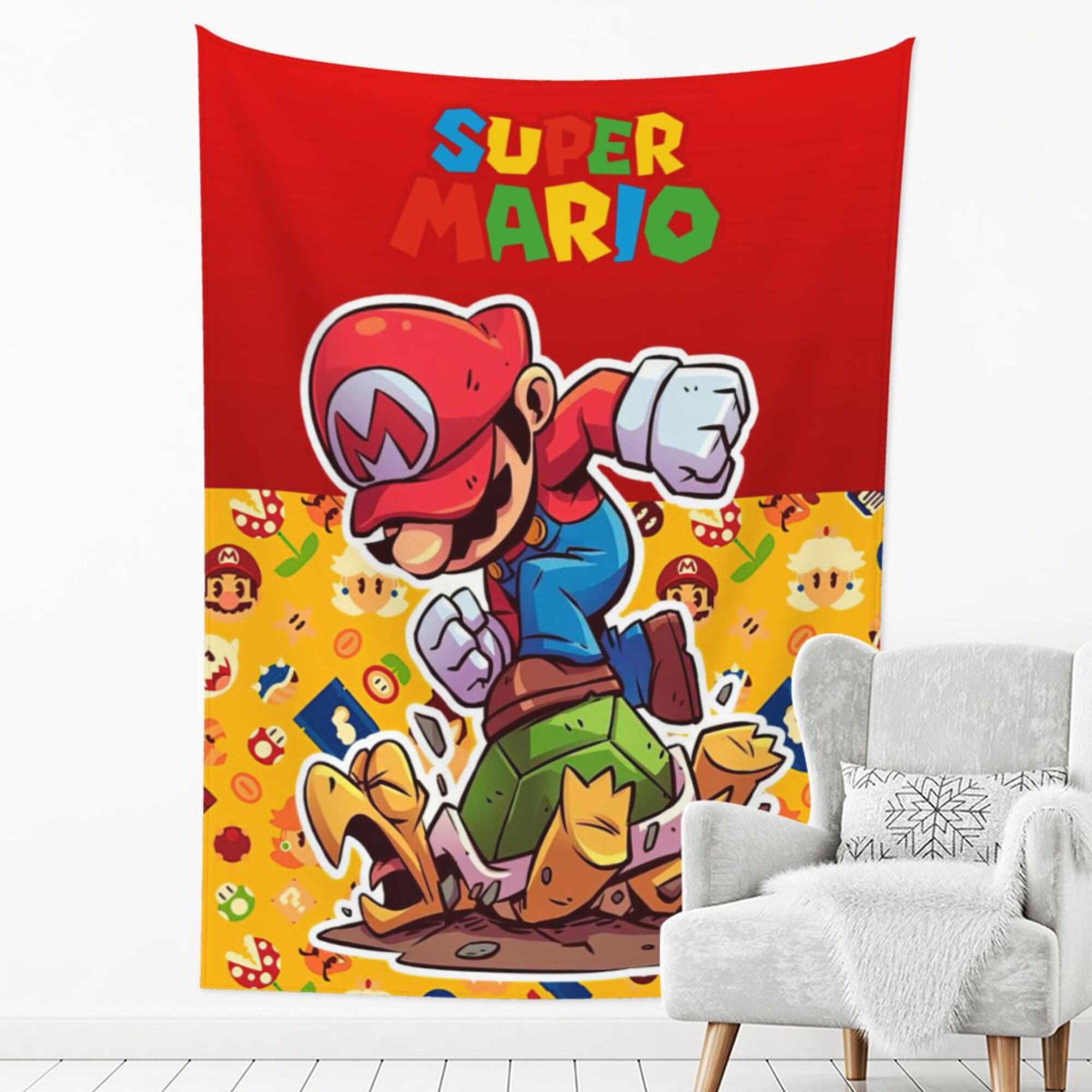 Super Mario Tapestry Aesthetic Cute Room Decor Tapestry Birthday ...