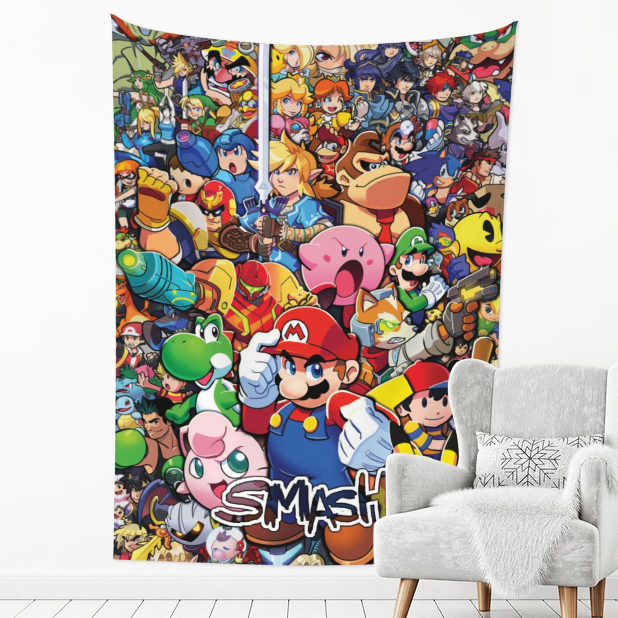 Super Mario Tapestry Aesthetic Cute Room Decor Tapestry Birthday ...