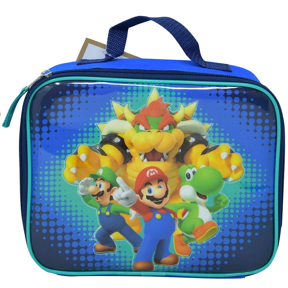 Super Mario Team Works Rectangle Lunch Bag- BLUE - Walmart.com