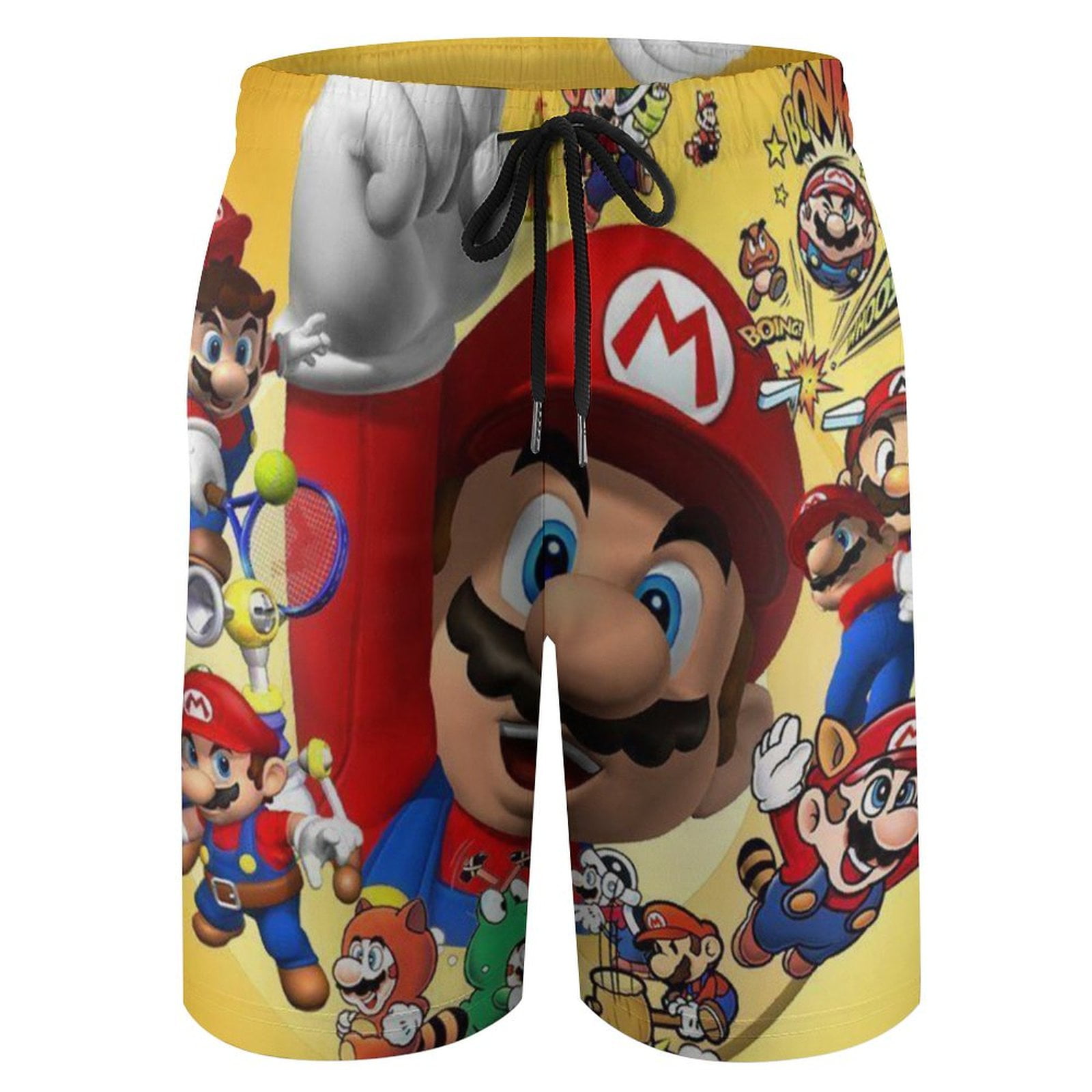 Super Mario Teen Board Shorts Summer Boy's Swim Trunks Drawstring Beach ...