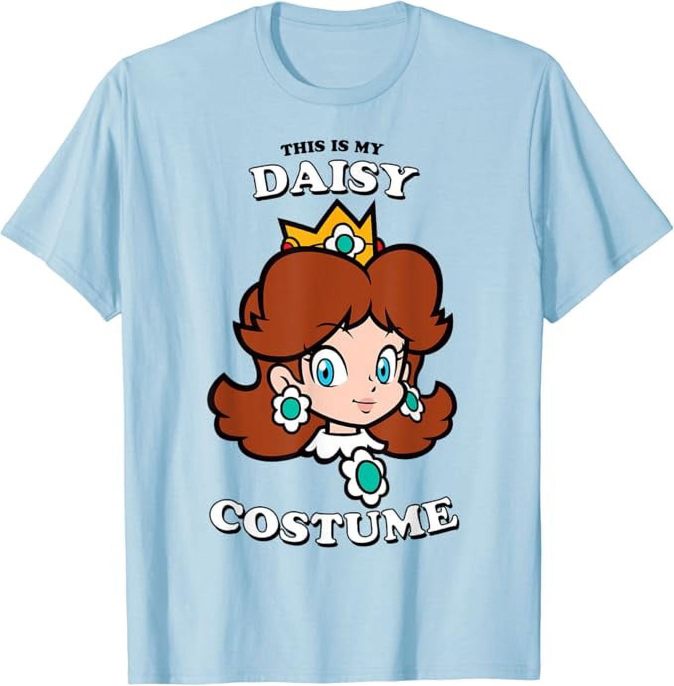 Super Mario This Is My Daisy Costume T-Shirt, Light Blue Color, Size ...