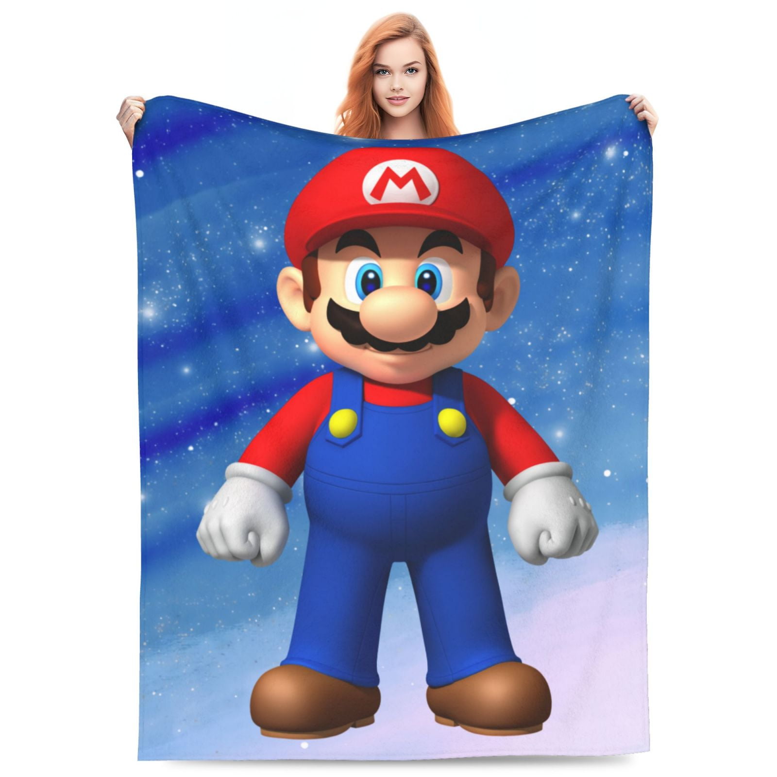Super Mario Throw Blanket Couch Bed Sofa Soft Lightweight Warm Cozy ...