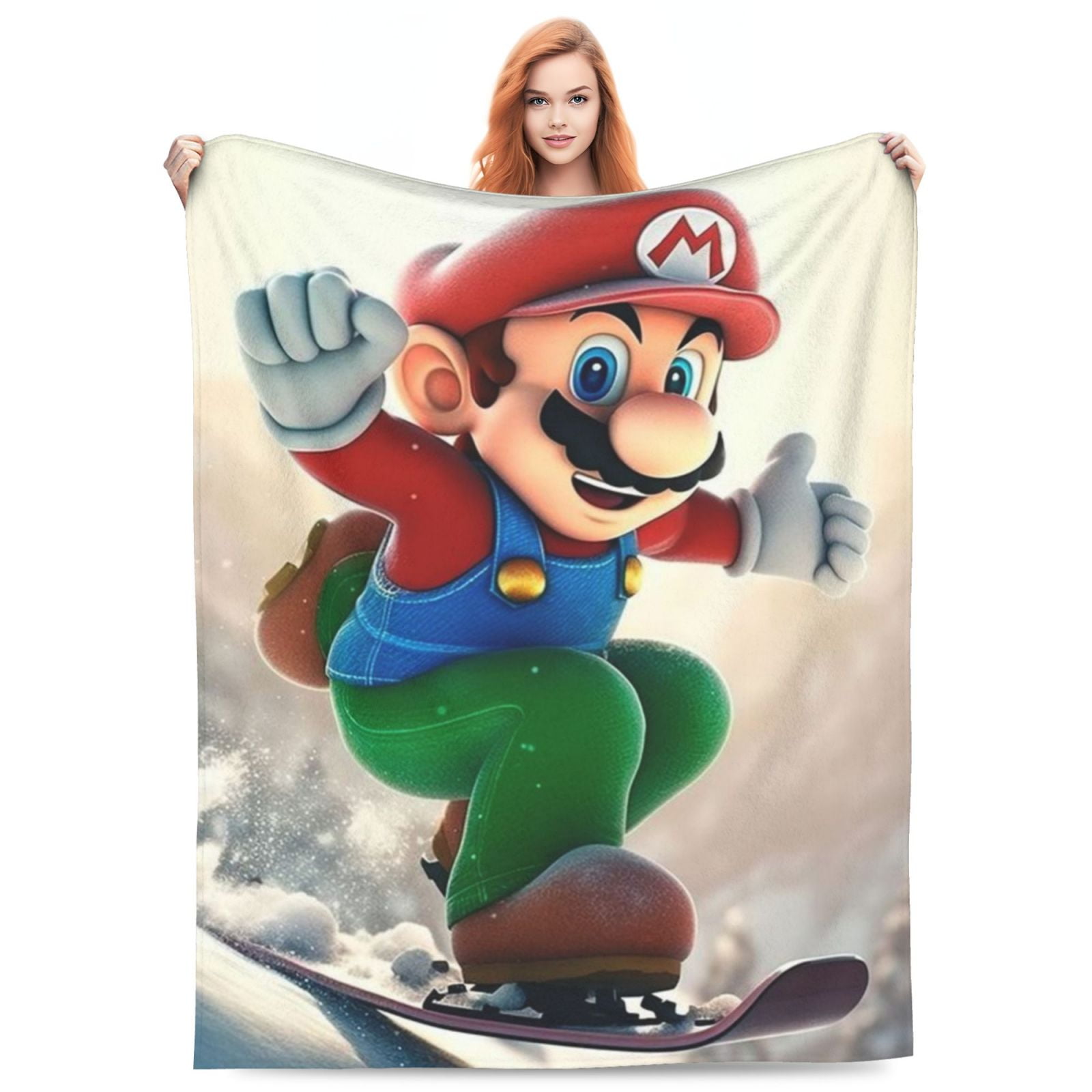 Super Mario Throw Blanket Couch Bed Sofa Soft Lightweight Warm Cozy ...