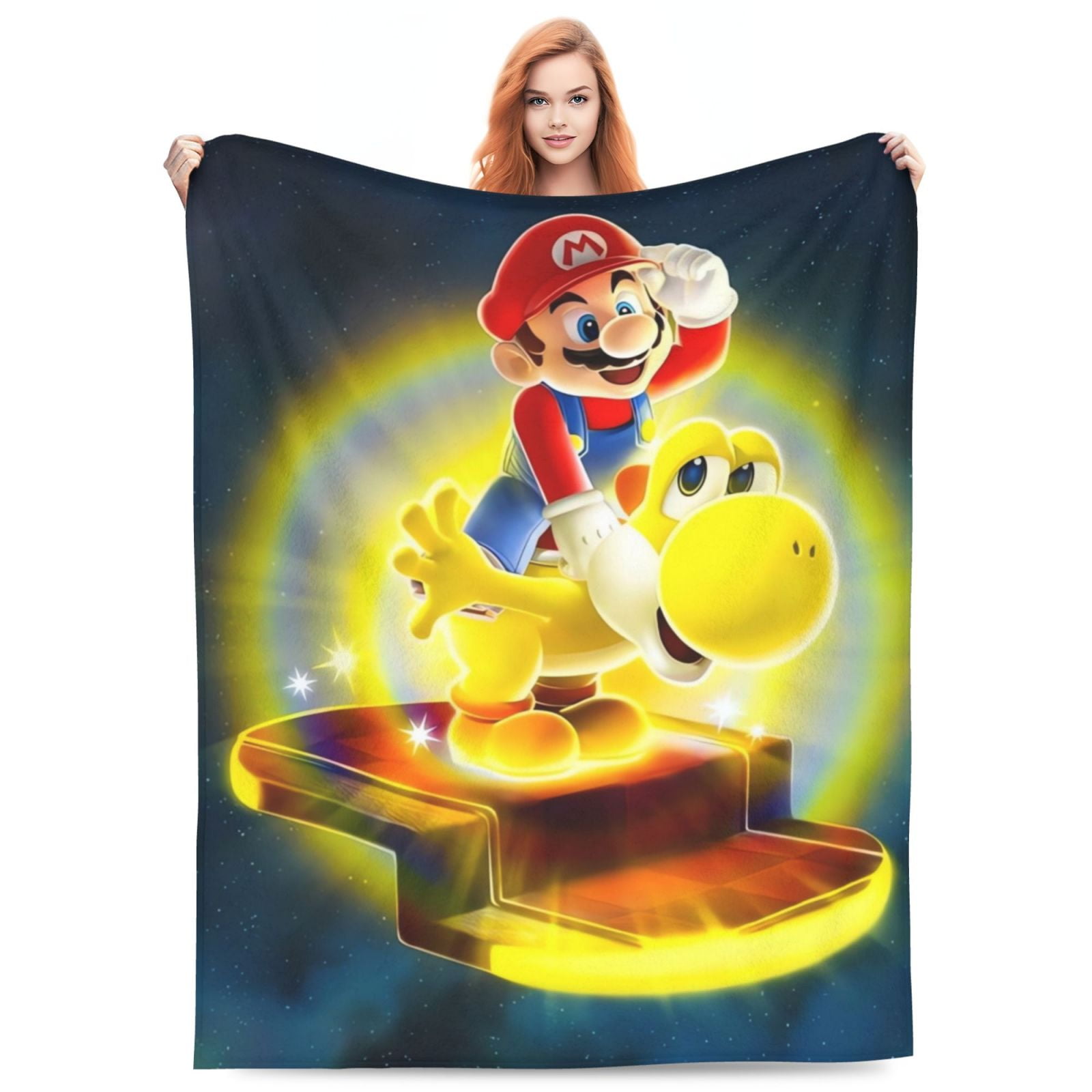 Super Mario Throw Blanket Couch Bed Sofa Soft Lightweight Warm Cozy ...