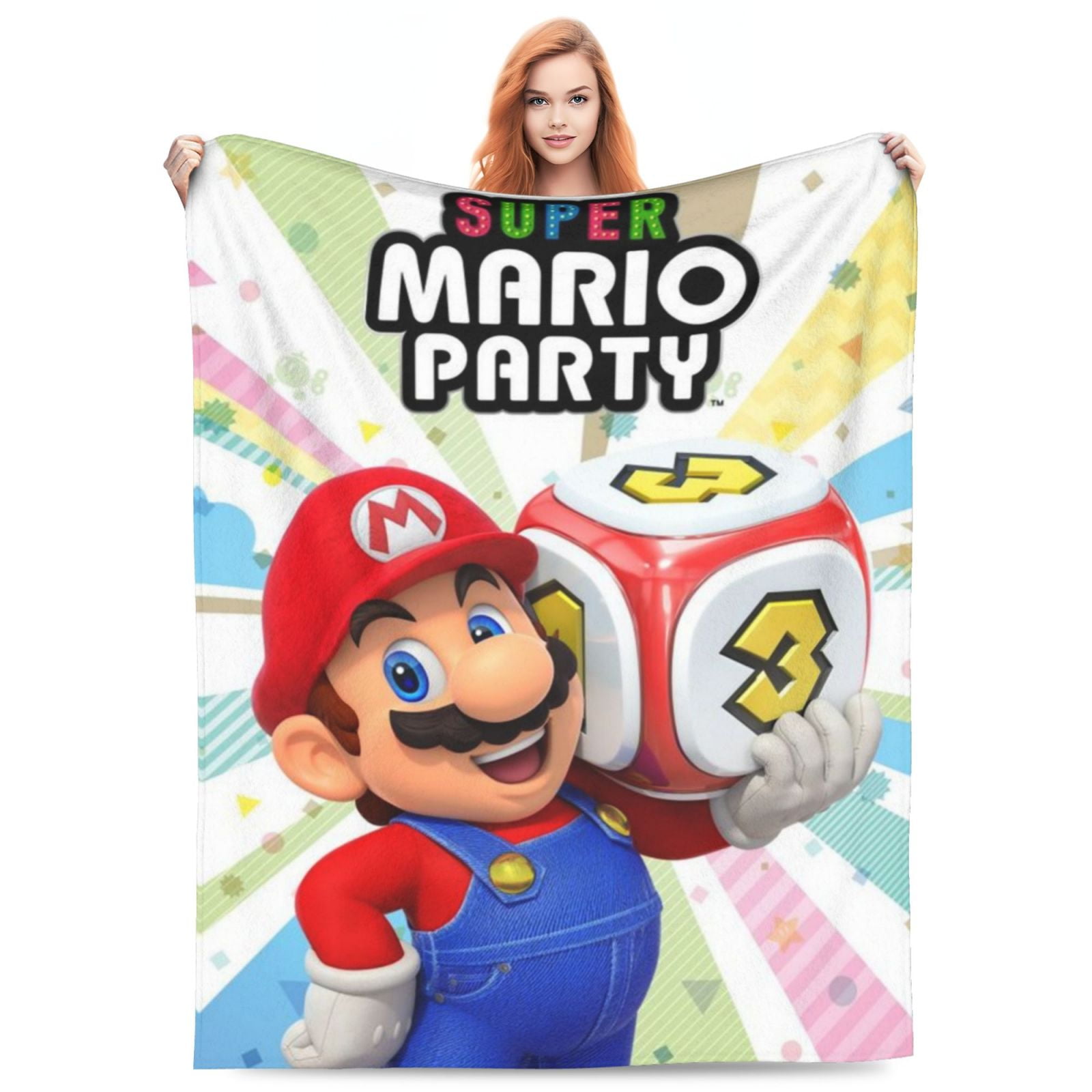 Super Mario Throw Blanket Couch Bed Sofa Soft Lightweight Warm Cozy ...