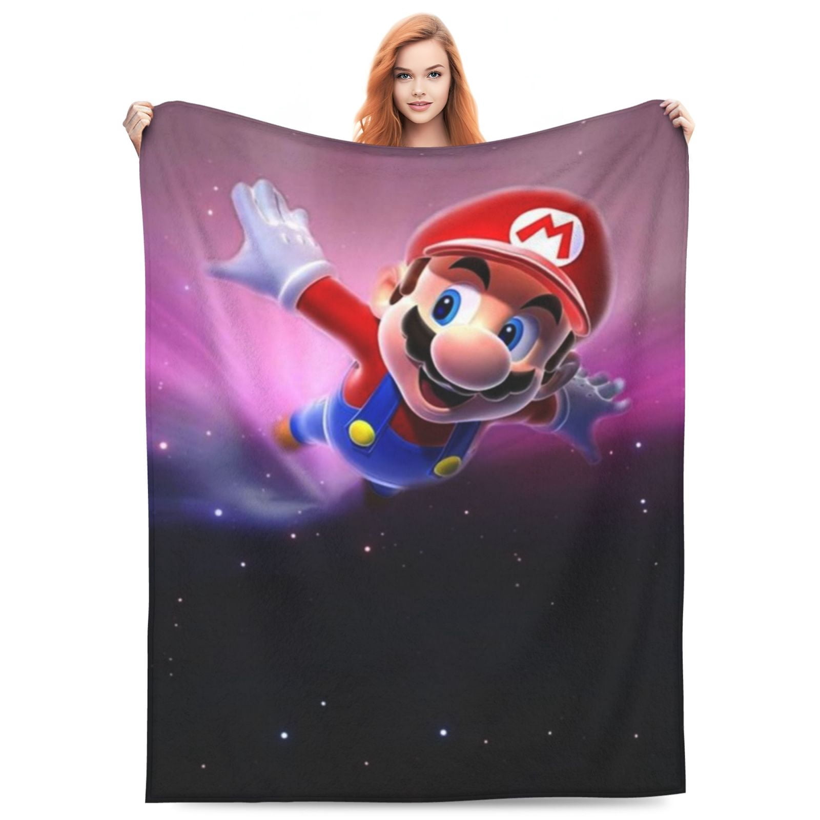 Super Mario Throw Blanket Couch Bed Sofa Soft Lightweight Warm Cozy ...