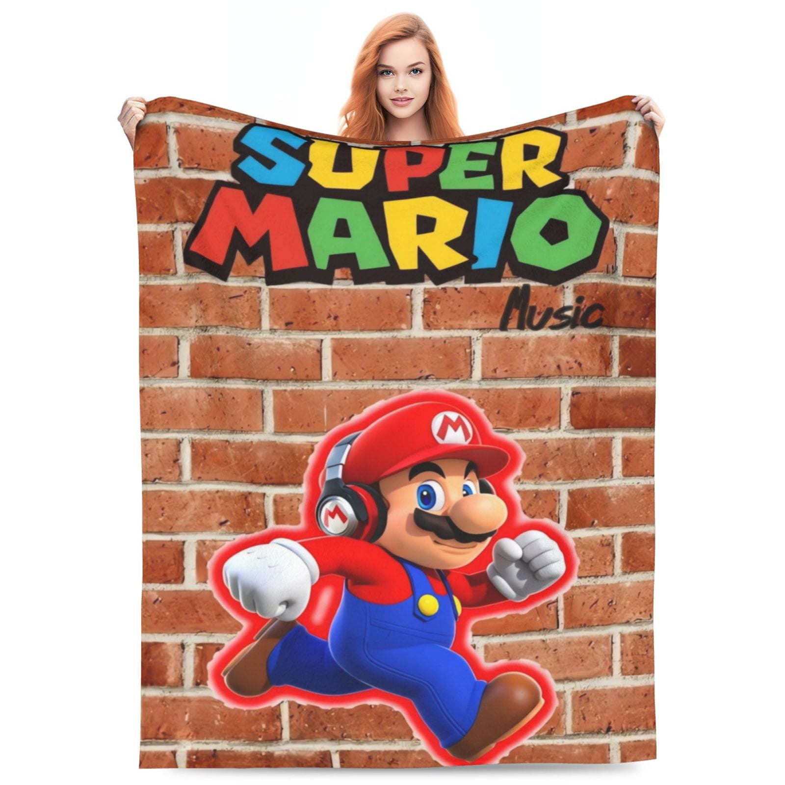 Super Mario Throw Blanket Couch Bed Sofa Soft Lightweight Warm Cozy ...
