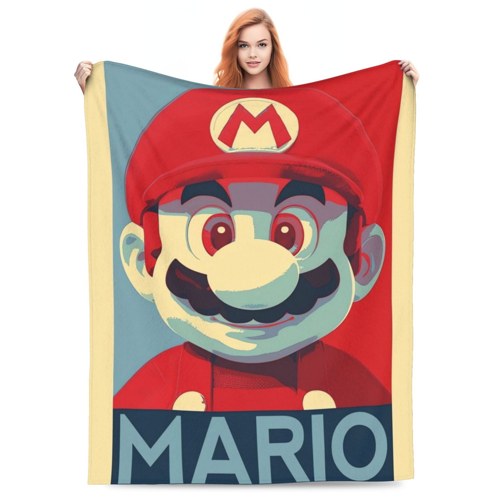 Super Mario Throw Blanket Couch Bed Sofa Soft Lightweight Warm Cozy ...