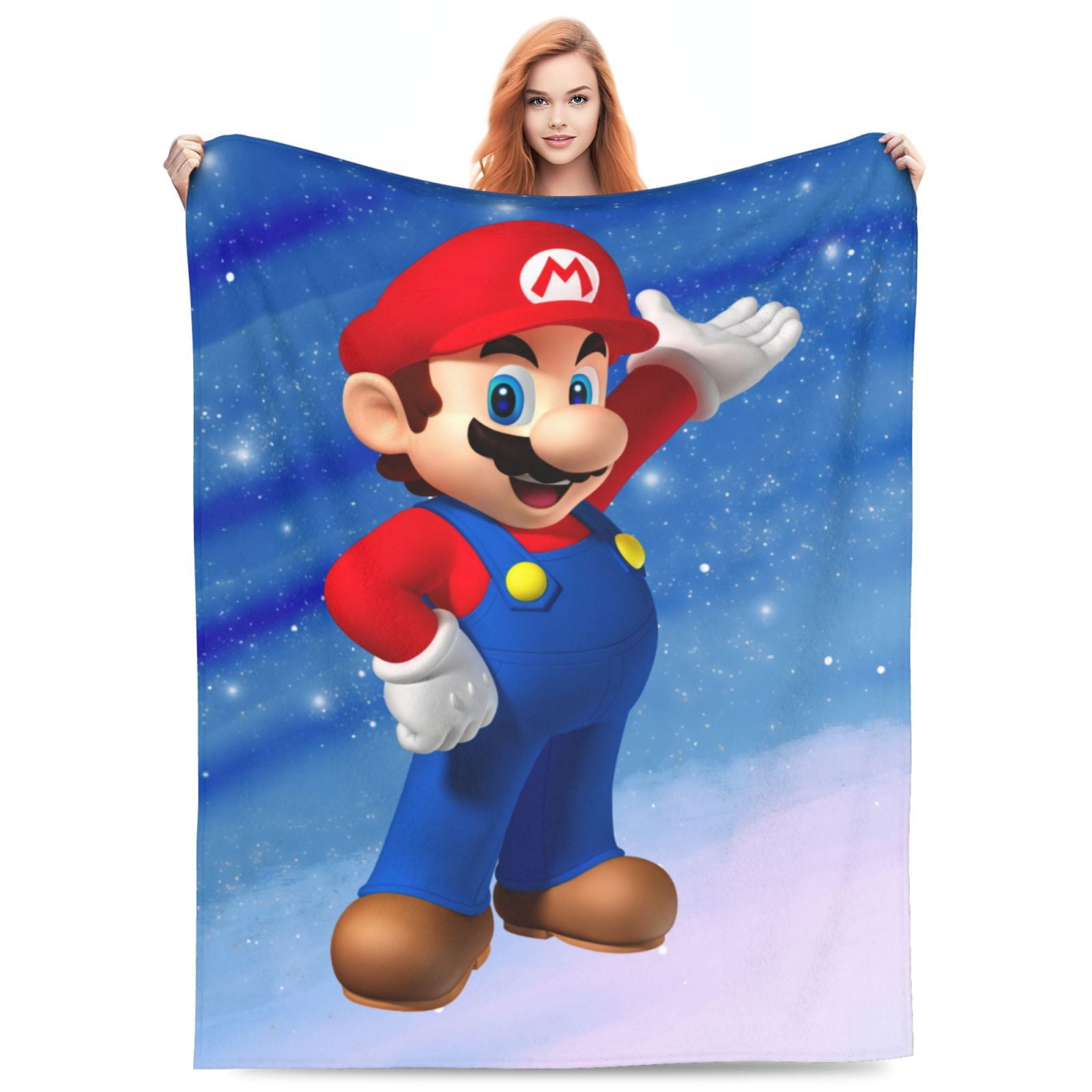 Super Mario Throw Blanket Couch Bed Sofa Soft Lightweight Warm Cozy ...