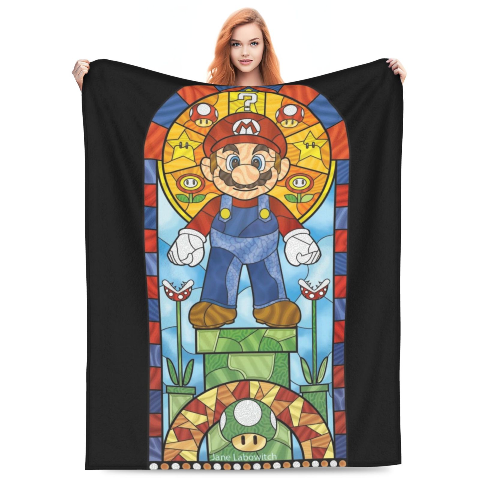 Super Mario Throw Blanket Couch Bed Sofa Soft Lightweight Warm Cozy ...