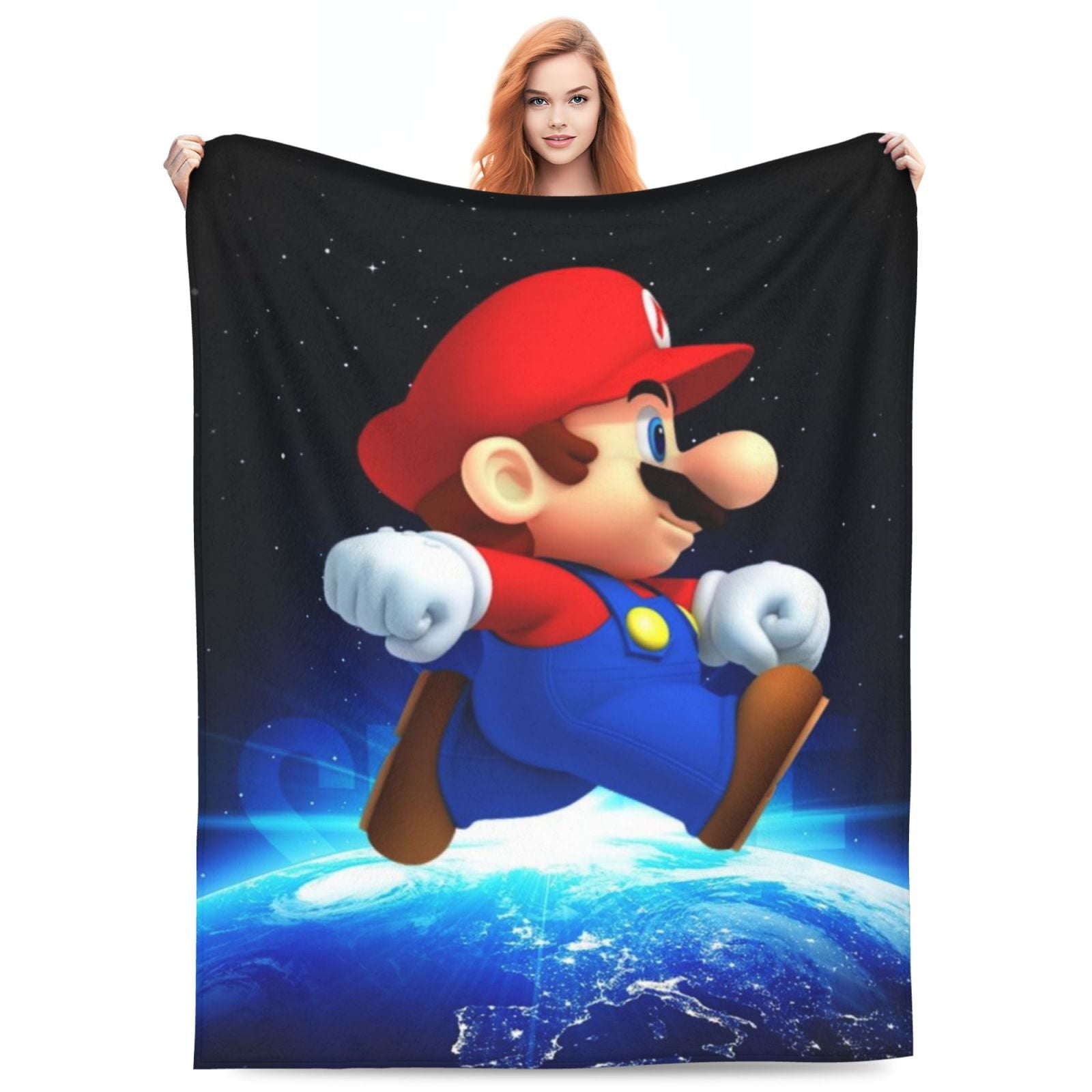 Super Mario Throw Blanket Couch Bed Sofa Soft Lightweight Warm Cozy ...