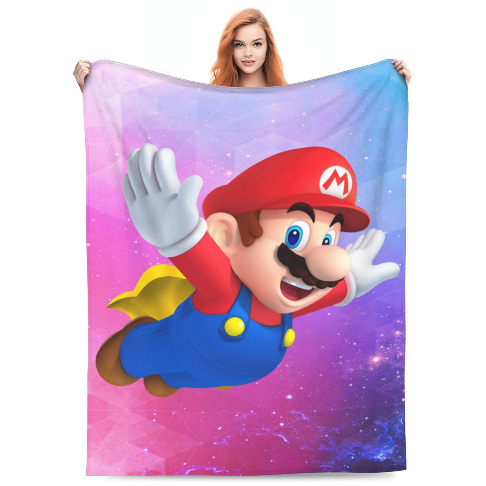 Super Mario Throw Blanket Couch Bed Sofa Soft Lightweight Warm Cozy ...