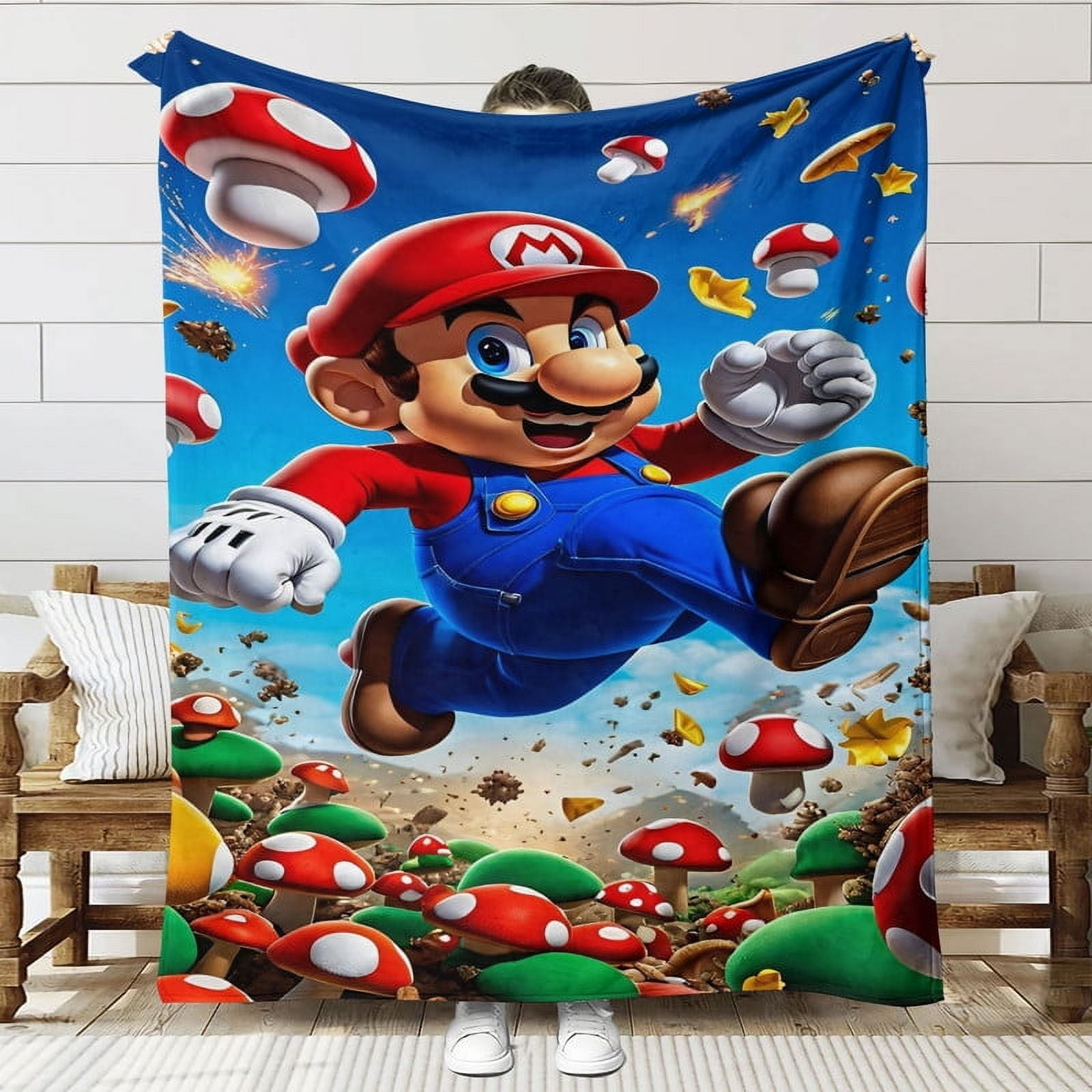 Super Mario Throw Blanket Gifts for Fans Lover Girls Boys Women Present ...