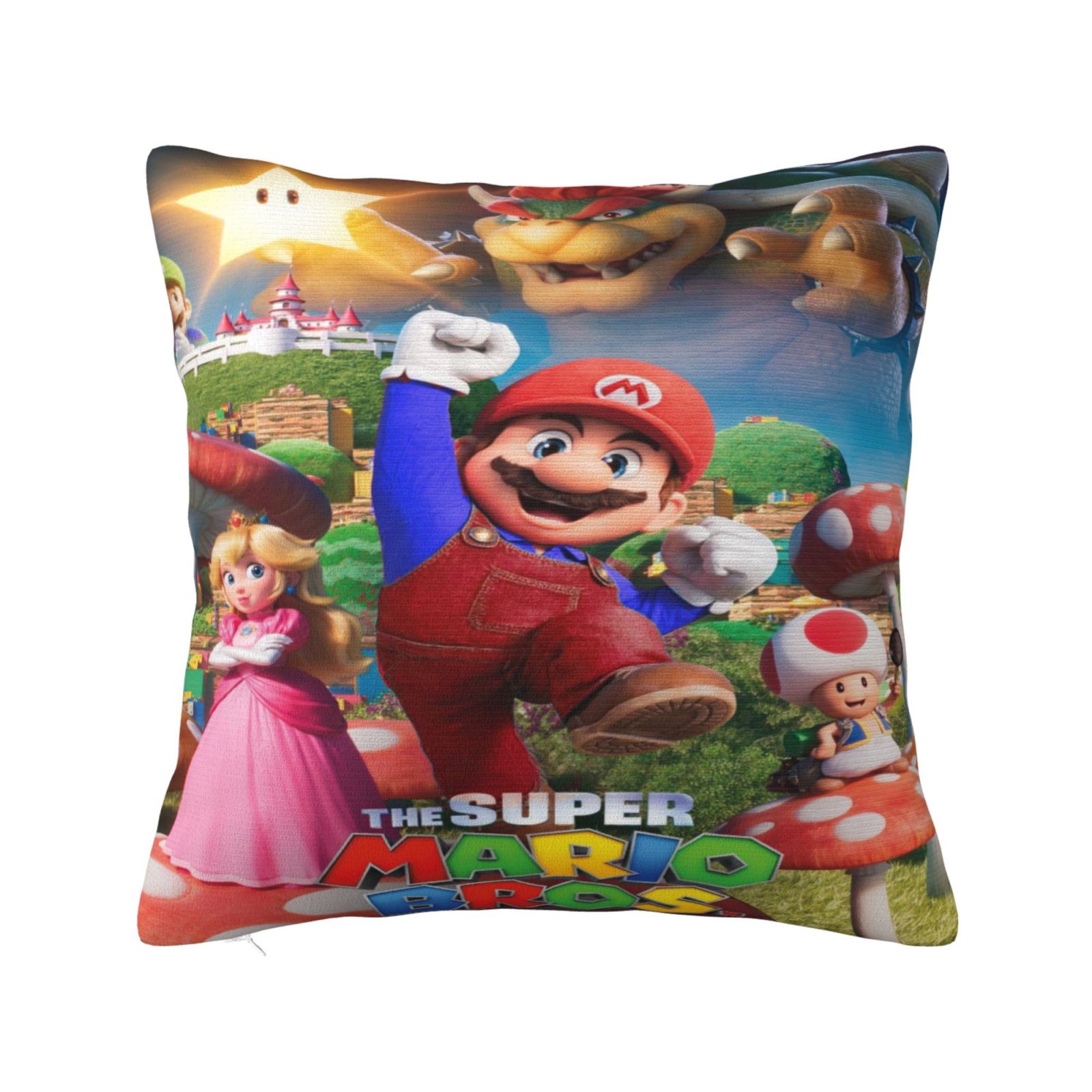 Super Mario Throw Pillow Covers Cartoon Pillow Case Square Cushion ...